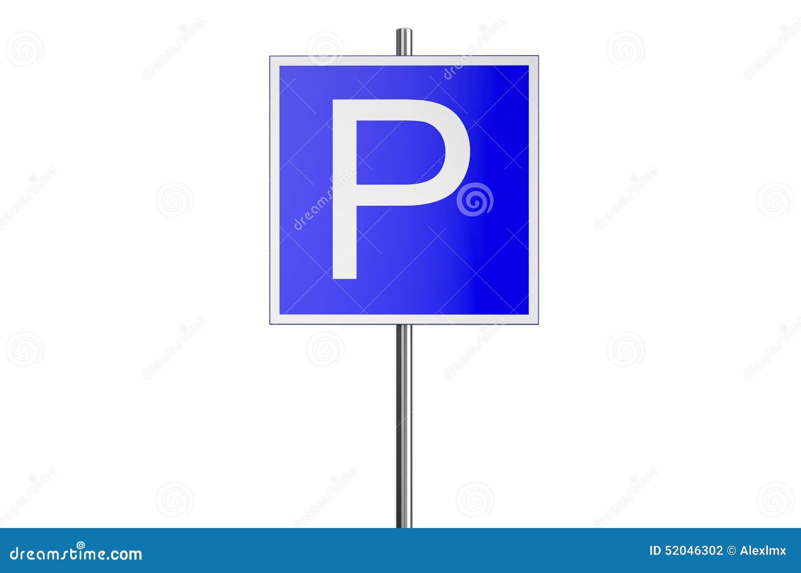 Het parkeren teken stock illustratie. Illustration of plaat - 52046302