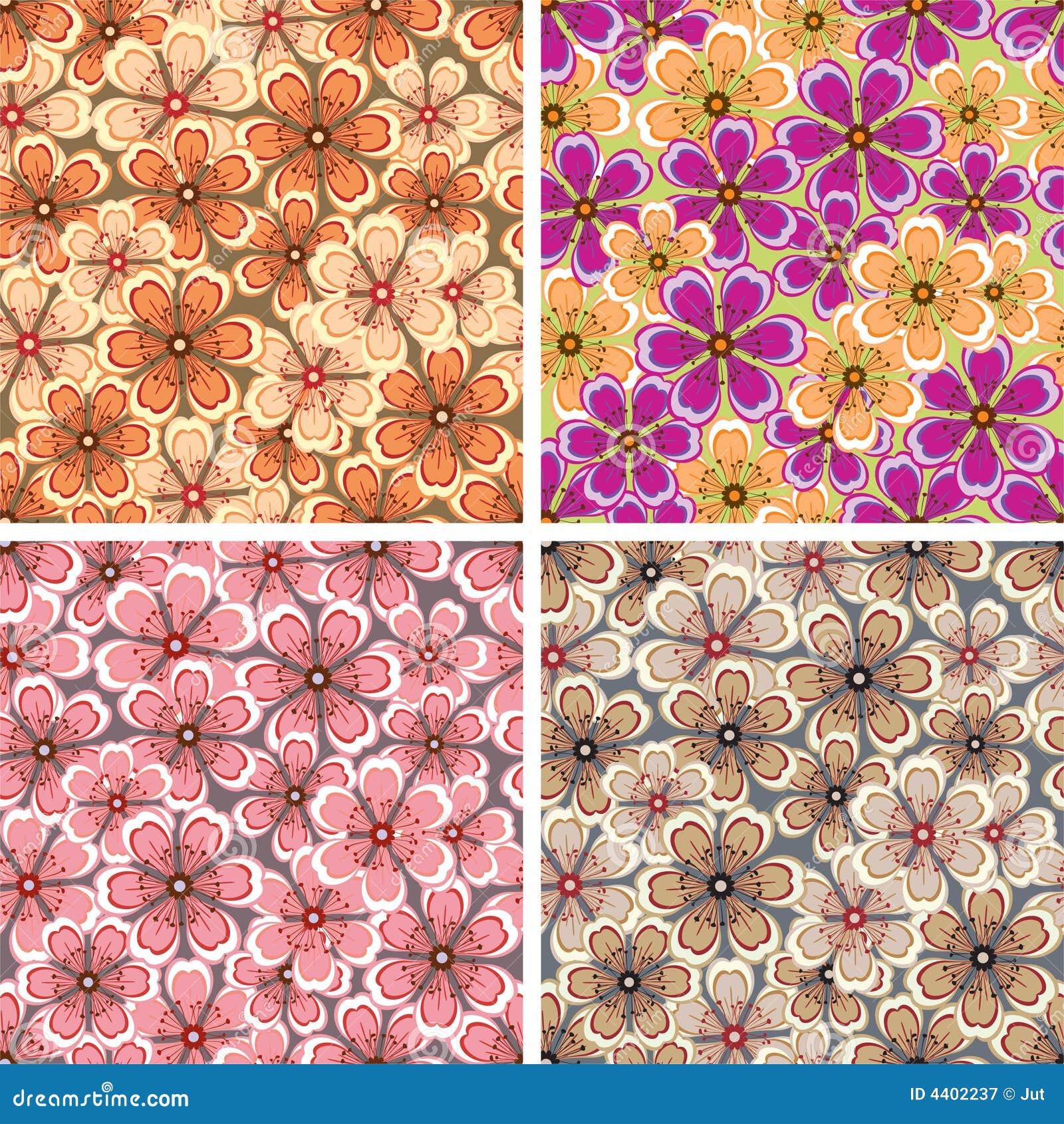 Het patroon van de bloem vector illustratie. Illustration of nave - 4402237