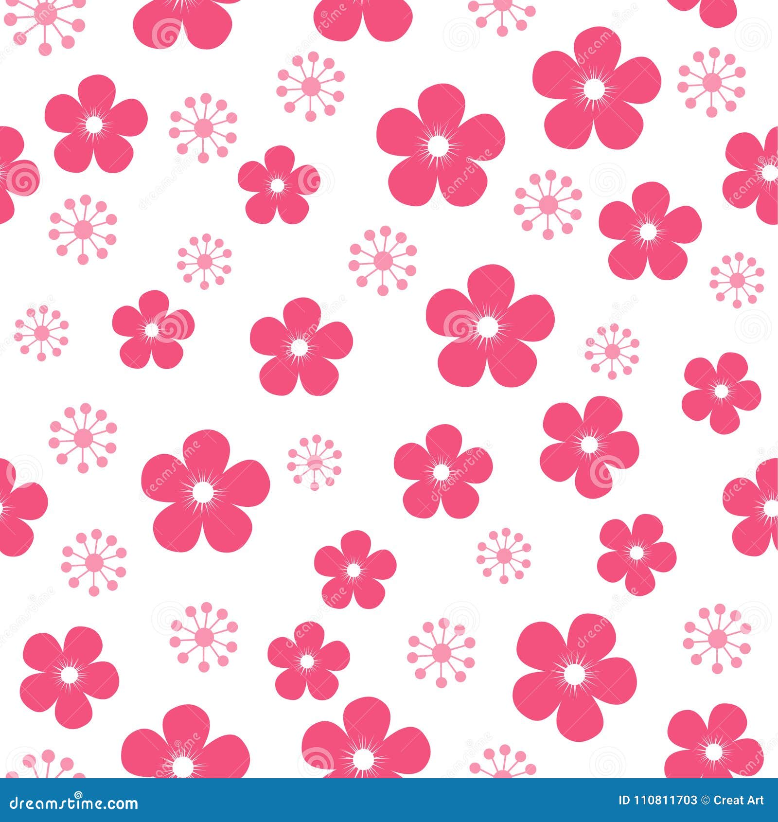 Het Patroon Van De Bloem Rode Bloem Vectorachtergrond Vector ...