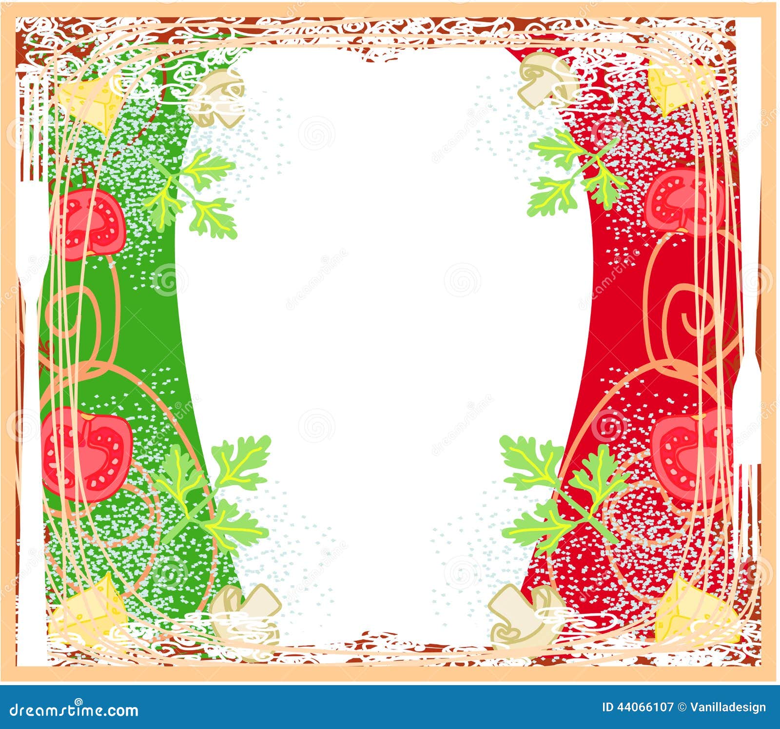 Het Patroon Van Deegwaren - Uitstekende Stijl Vector Illustratie ...