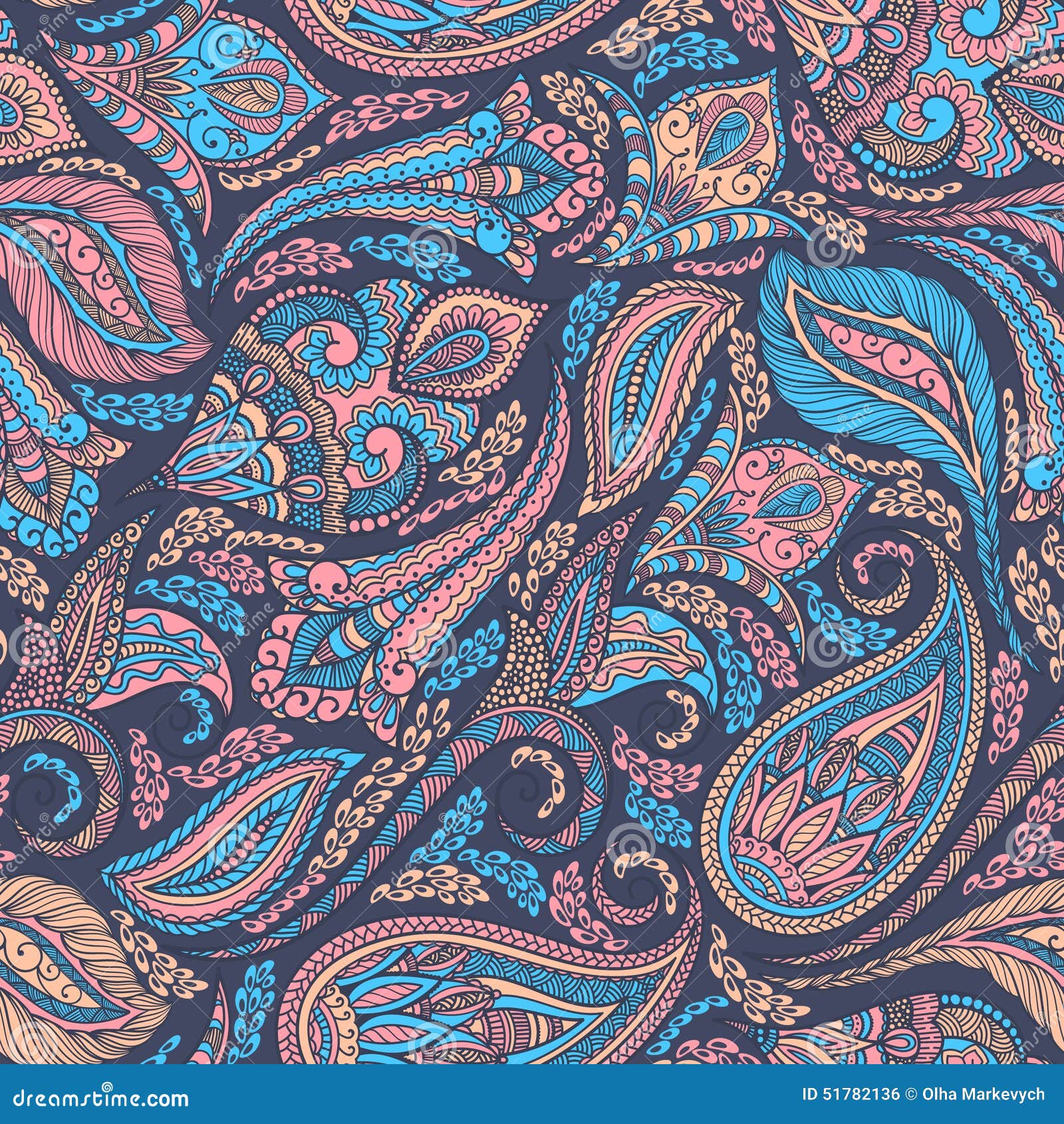 Het patroon van Paisley vector illustratie. Illustration of naturalness ...