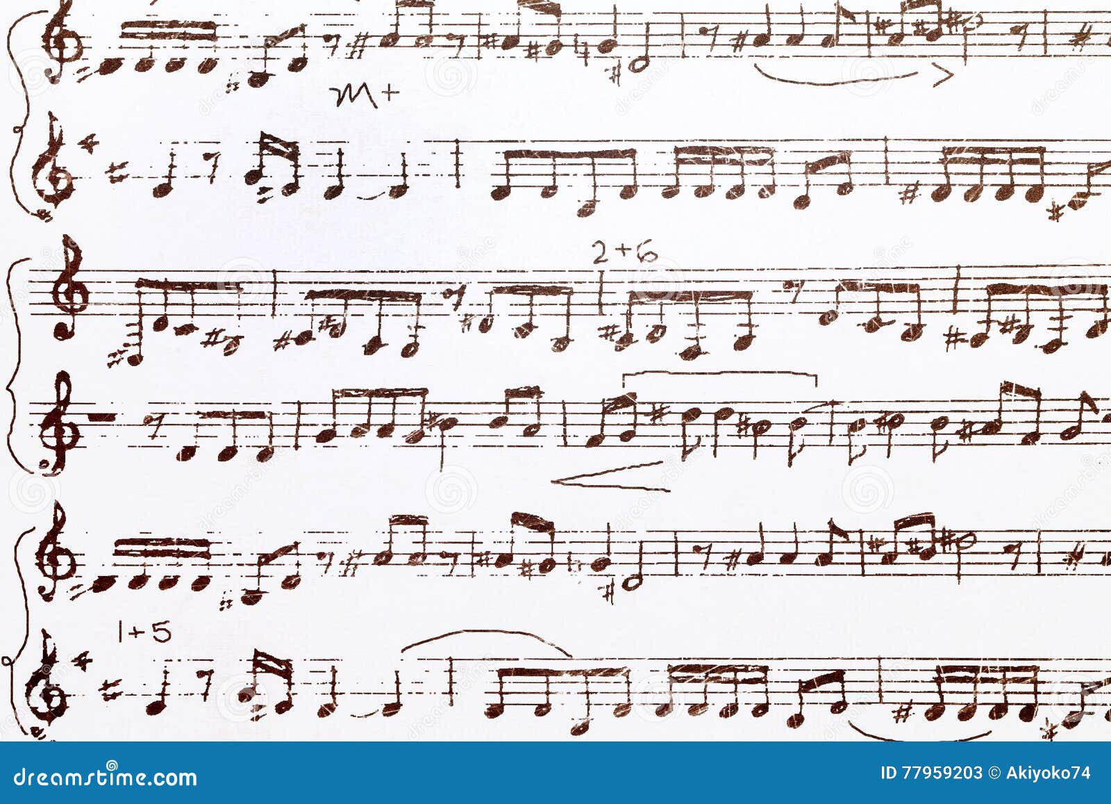 Het Patroondocument Van De Bladmuziek Stock Afbeelding - Image of ...