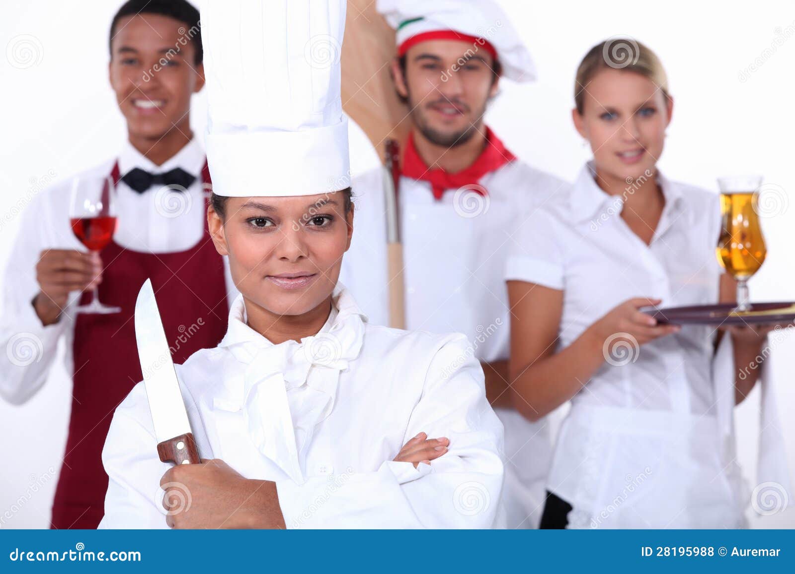 Het Personeel Van Het Restaurant Stock Foto - Image of gastronomisch ...