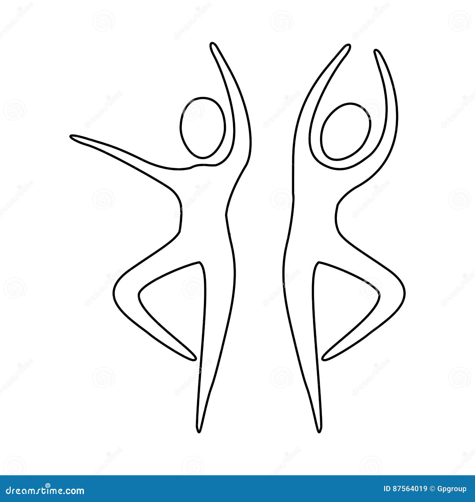 Het Pictogram Cijfer Van Mensen Die Samen Dansen Stock Illustratie ...
