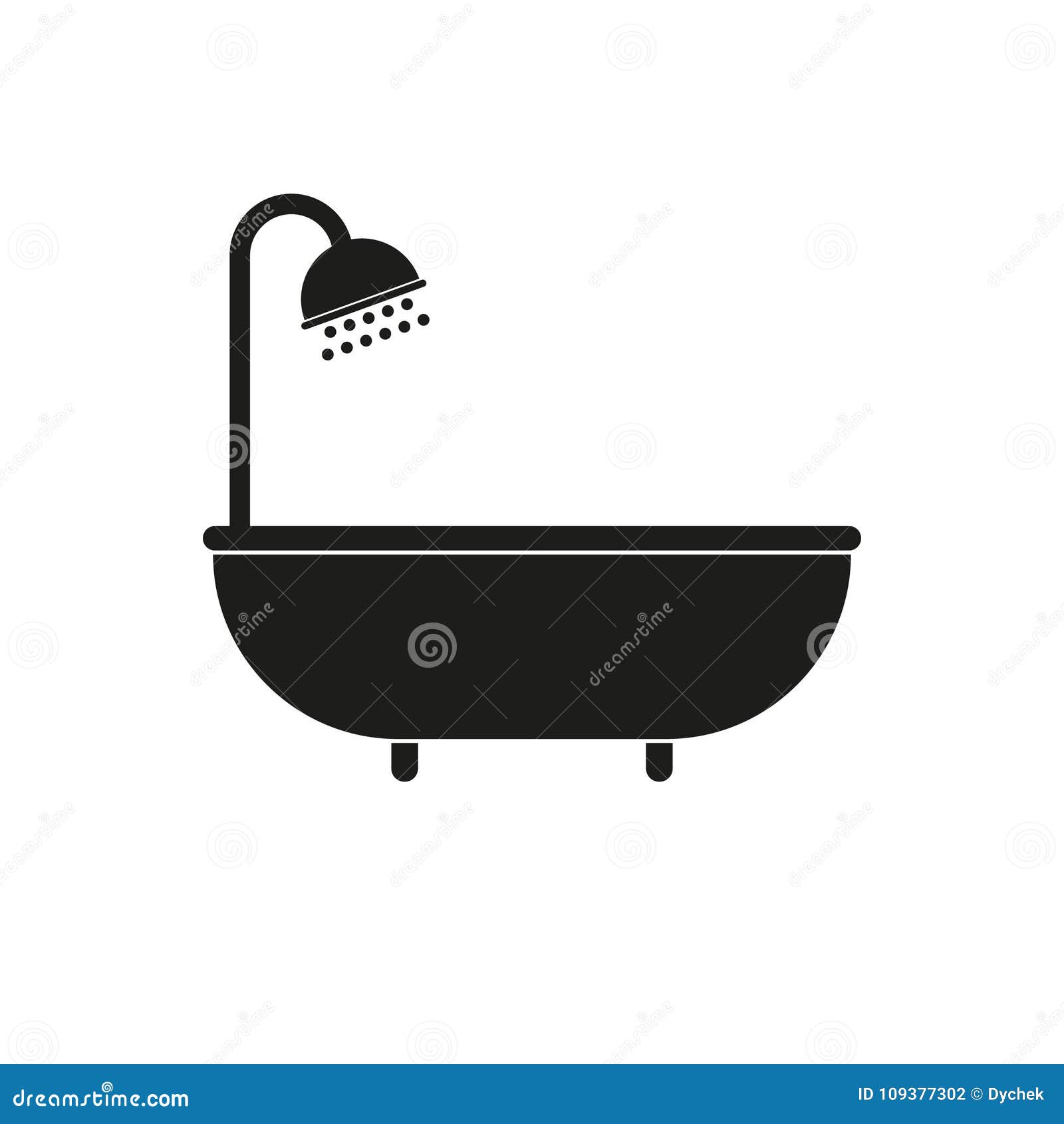 Het Pictogram is Een Bad Vector Illustratie Vector Illustratie ...
