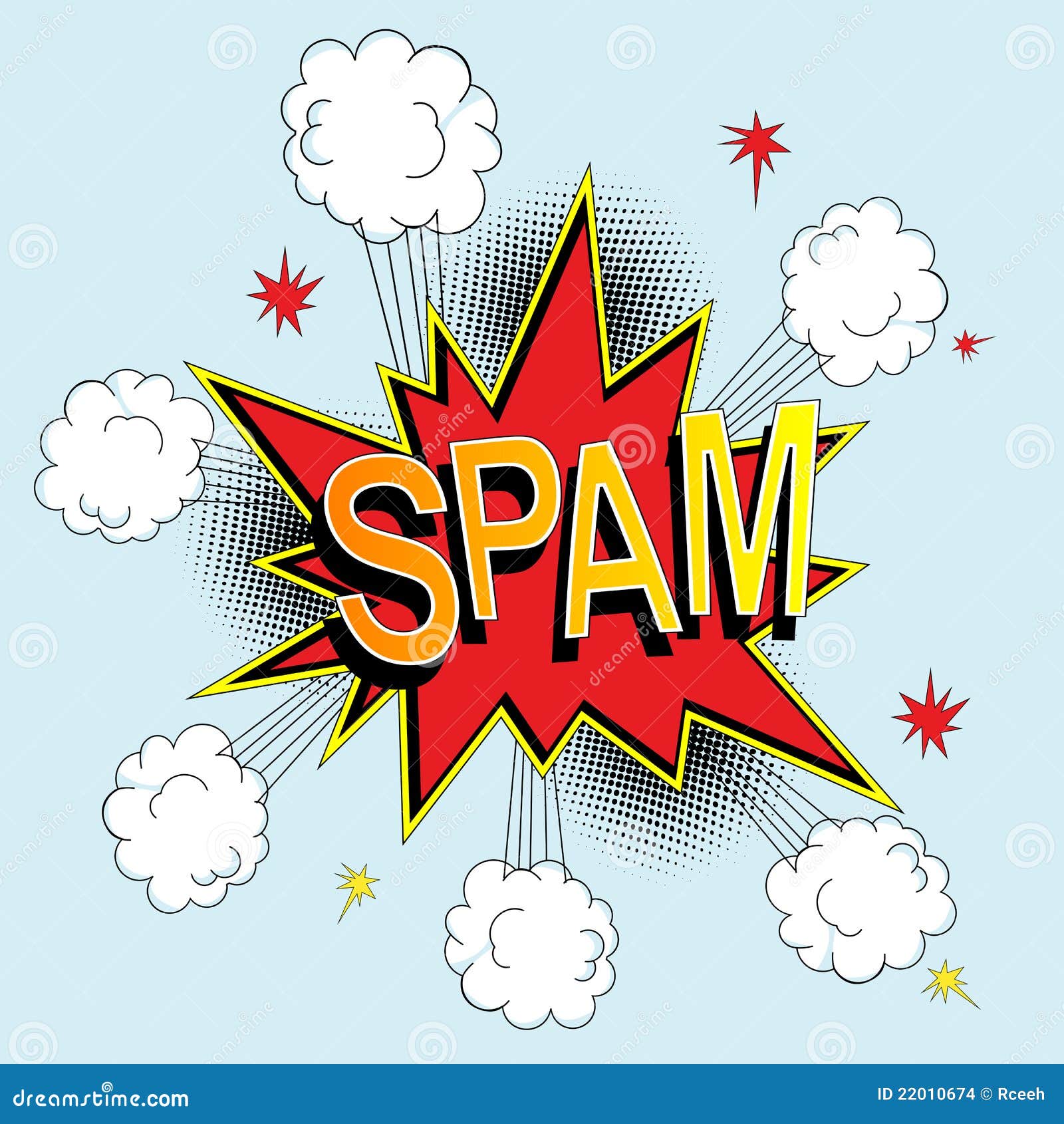 Het Pictogram Grappige Stijl Van Spam Vector Illustratie - Illustration ...