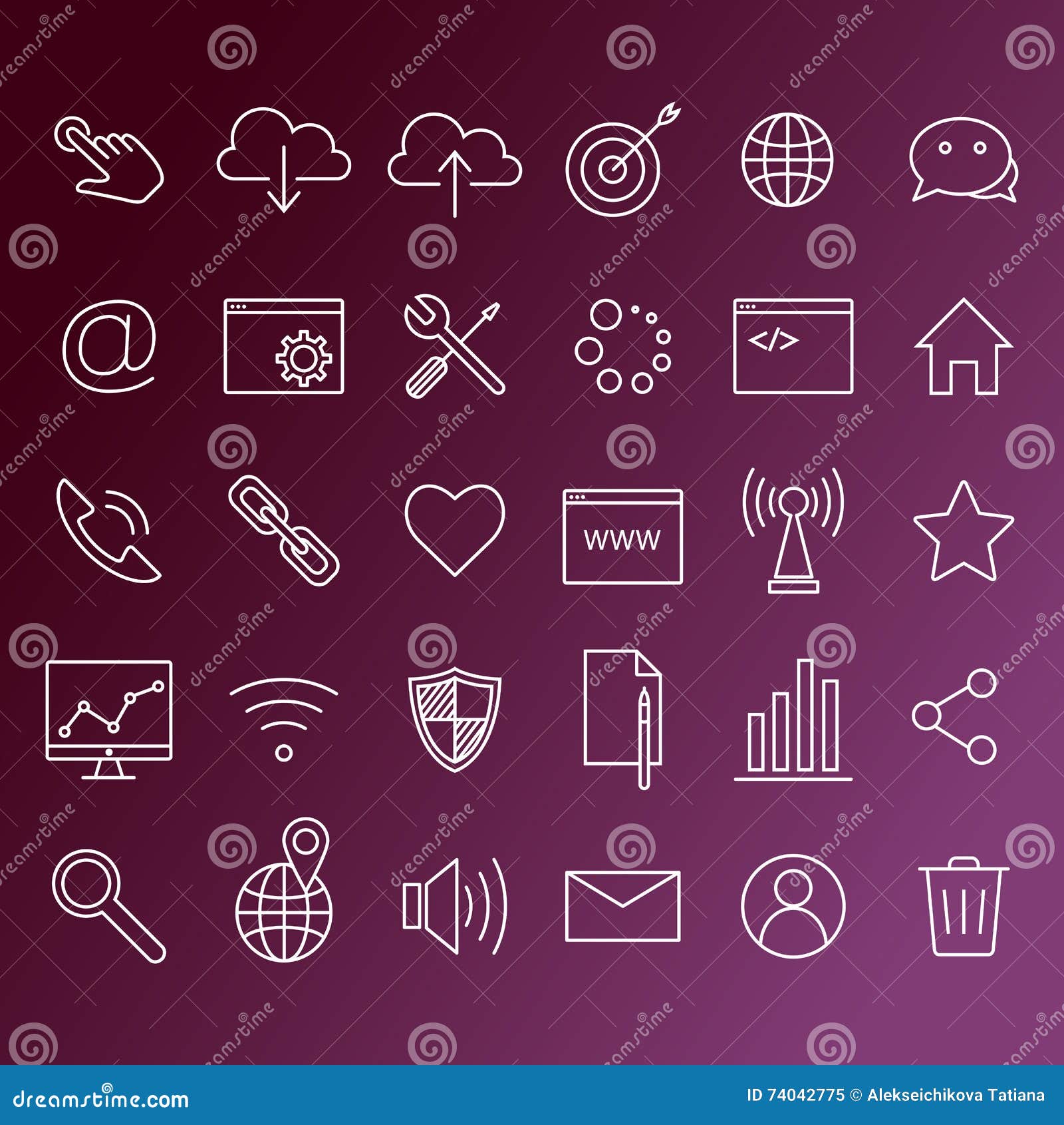 Het Pictogram? Internet Van Internet En Computertechnologie Vector ...