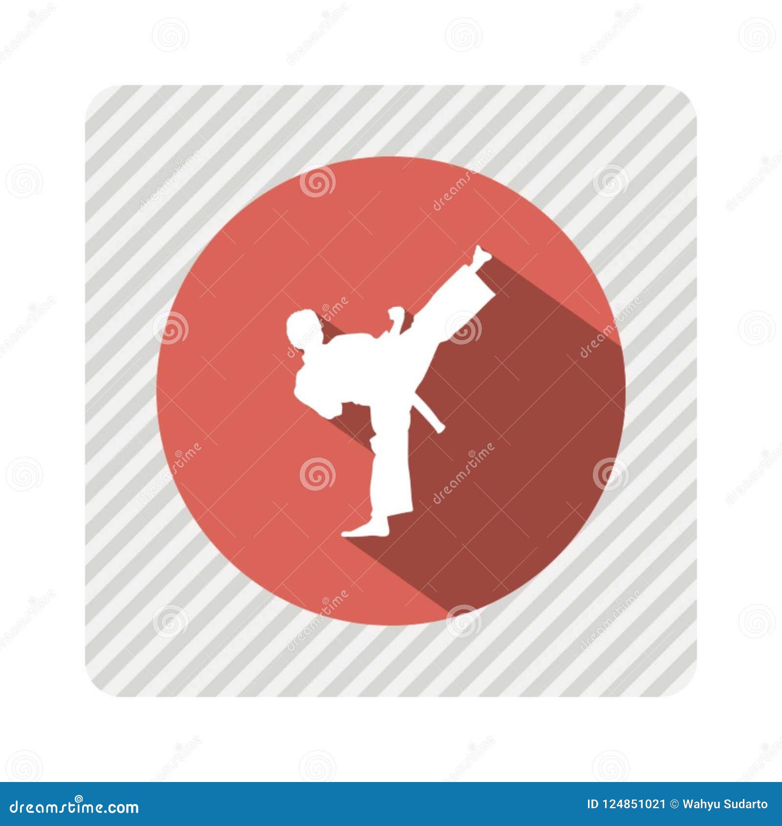 Het Pictogram Uitstekend Ontwerp Van De Karateschop Stock Illustratie ...