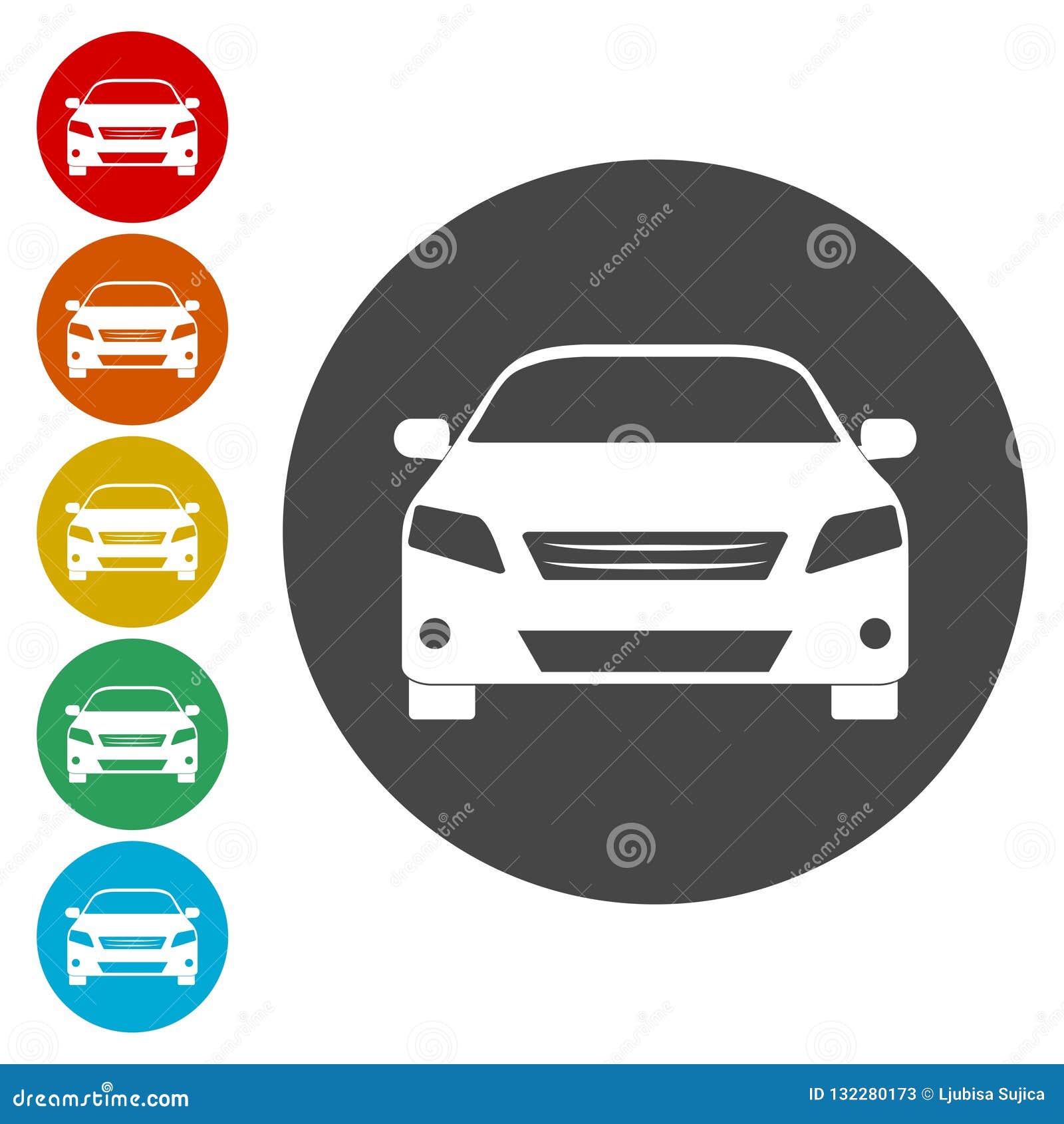 Het pictogram van de auto vector illustratie. Illustration of ...