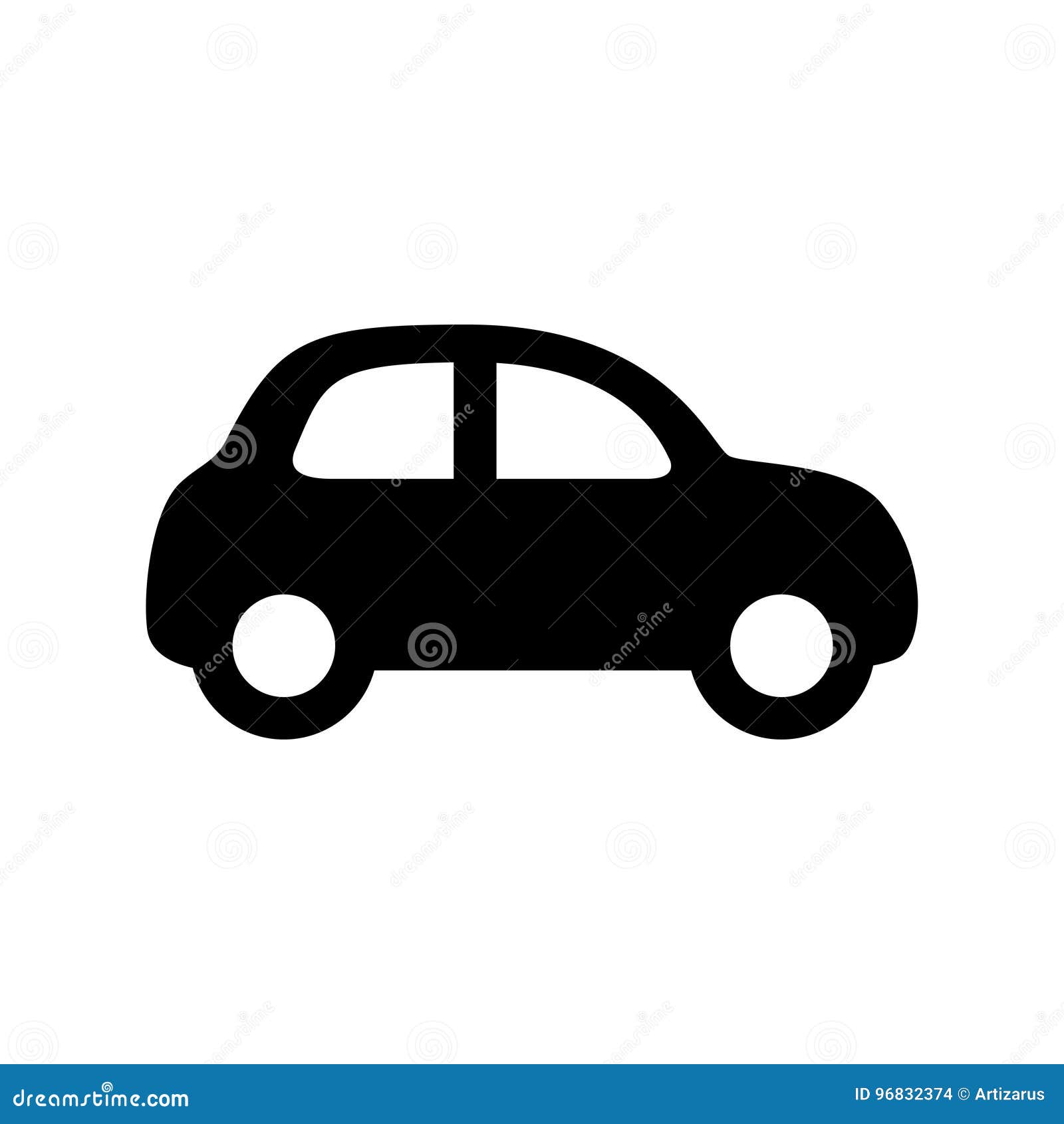 Het pictogram van de auto vector illustratie. Illustration of silhouet ...