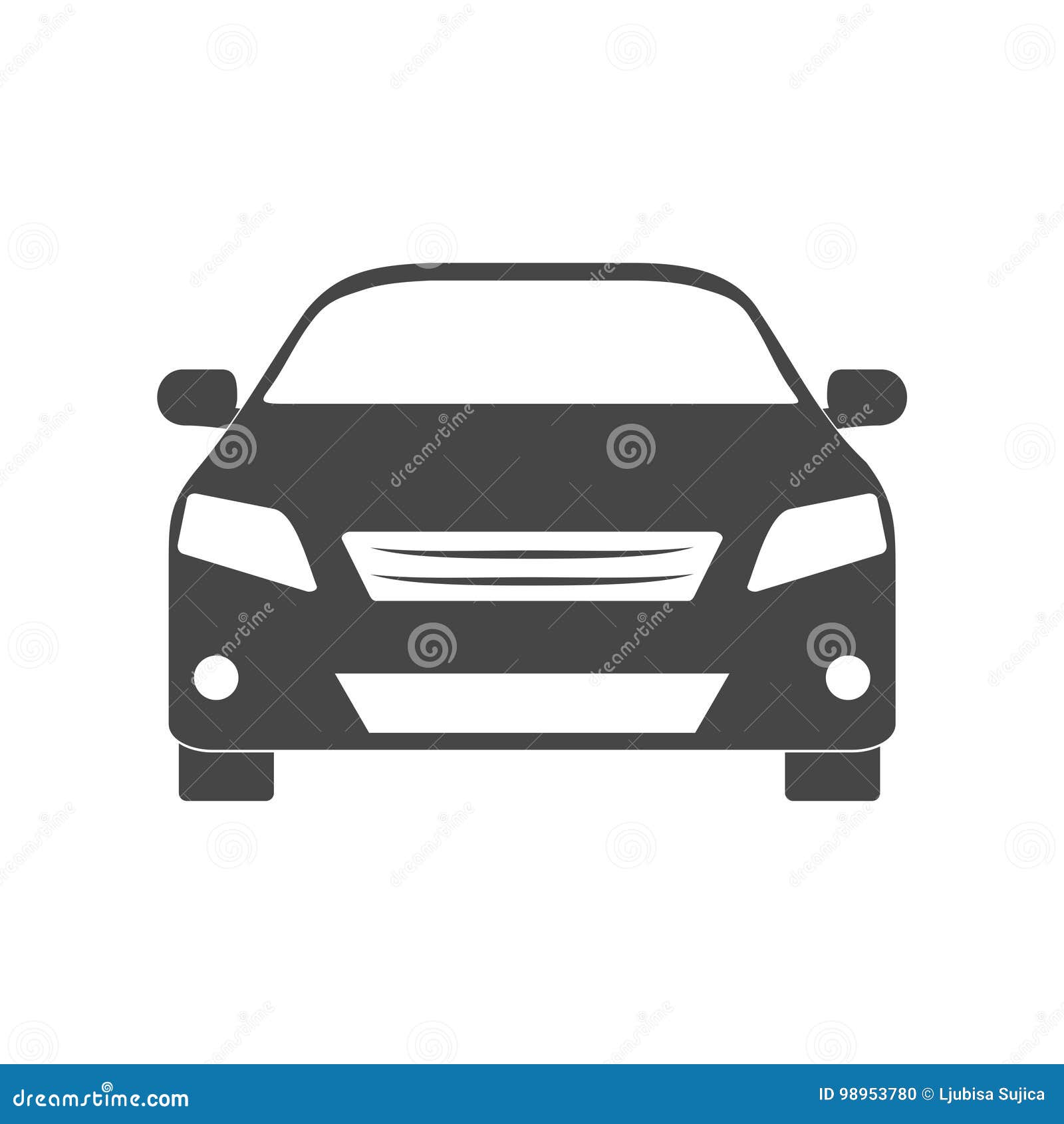 Het pictogram van de auto vector illustratie. Illustration of ontwerp ...
