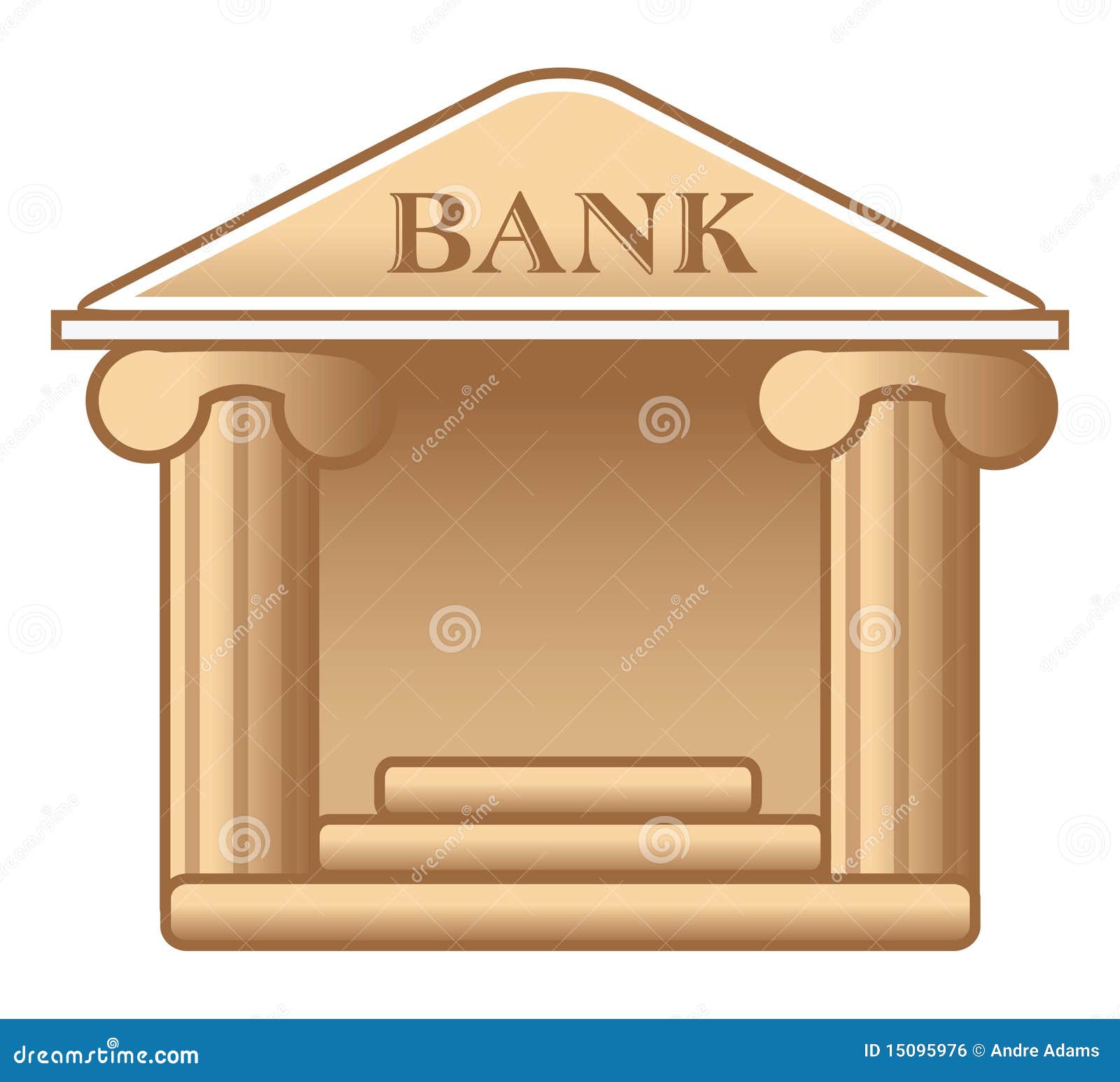 Het pictogram van de bank vector illustratie. Illustration of ...