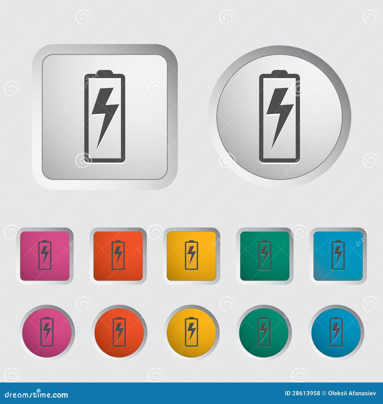 Het Pictogram Van De Batterij. Vector Illustratie - Illustration of ...