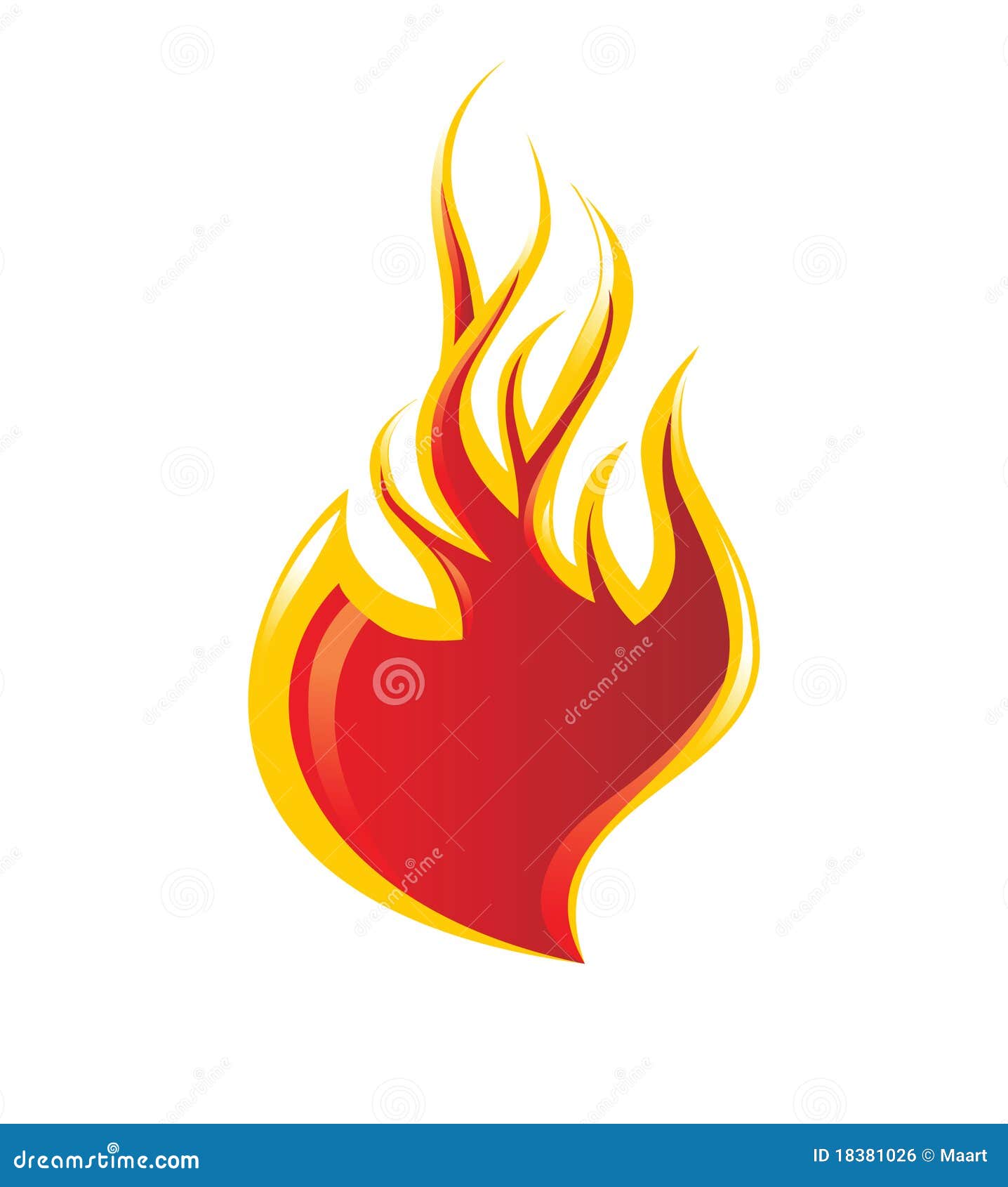 Het pictogram van de brand vector illustratie. Illustration of ...