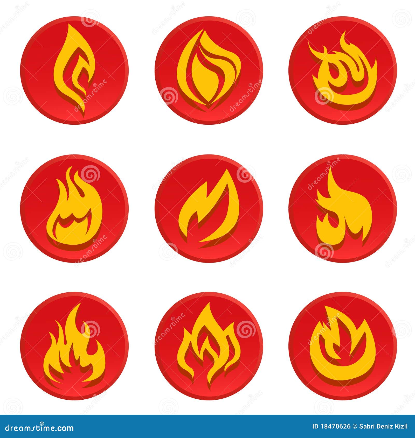 Het pictogram van de brand vector illustratie. Illustration of energie ...