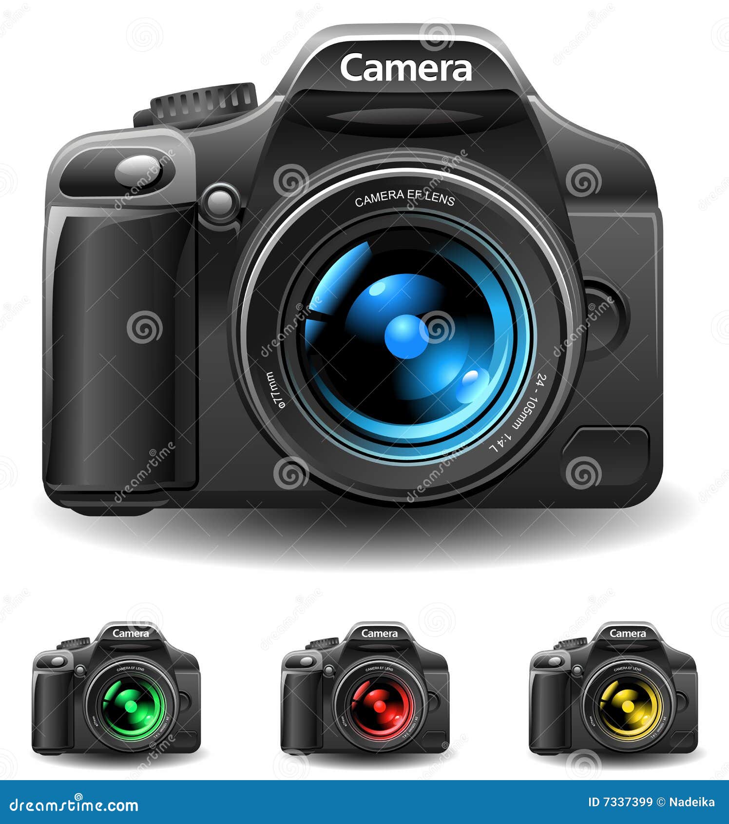 Het Pictogram Van De Camera Vector Illustratie - Illustration of glas ...