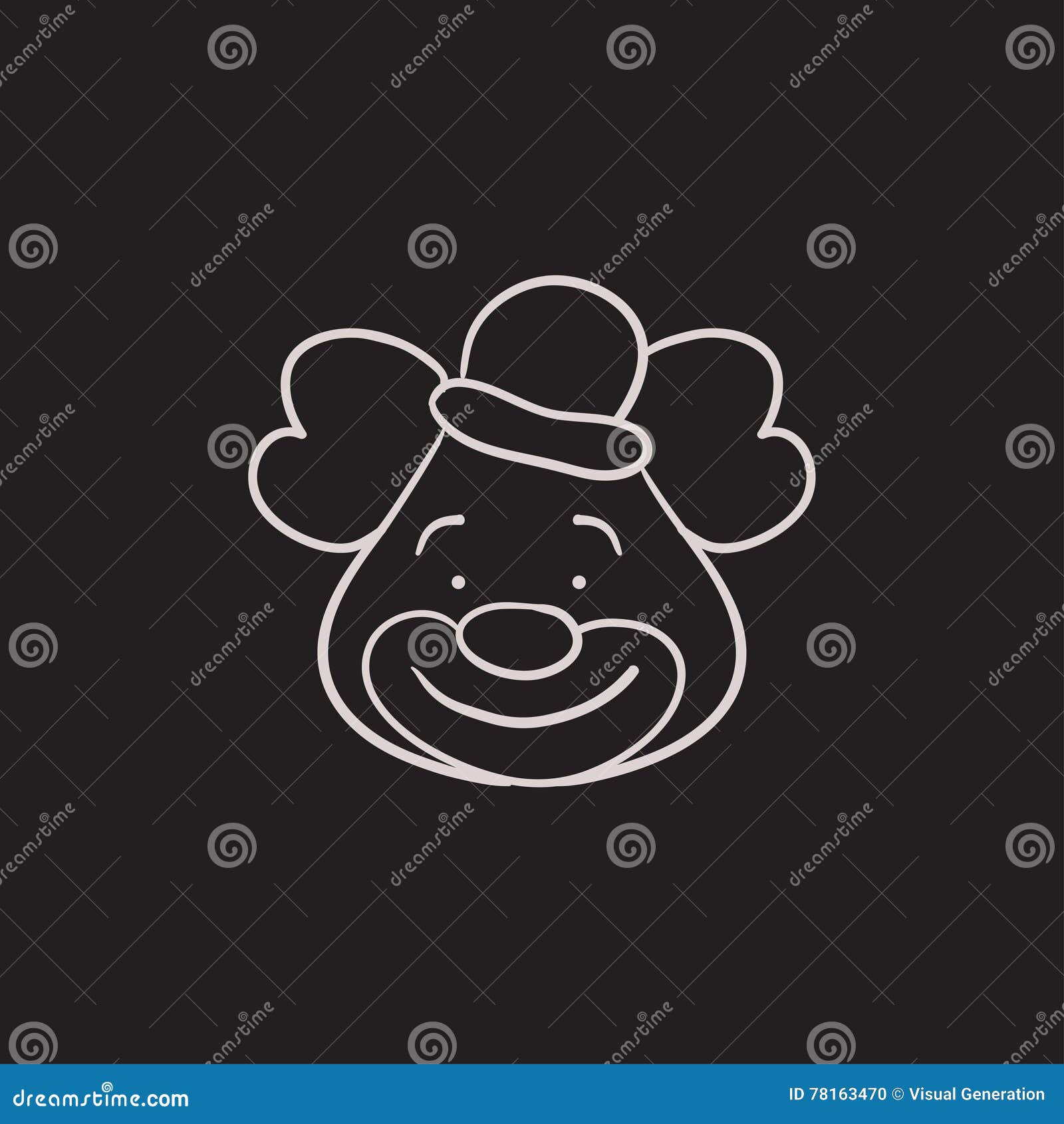 Het Pictogram Van De Clownschets Vector Illustratie - Illustration of ...