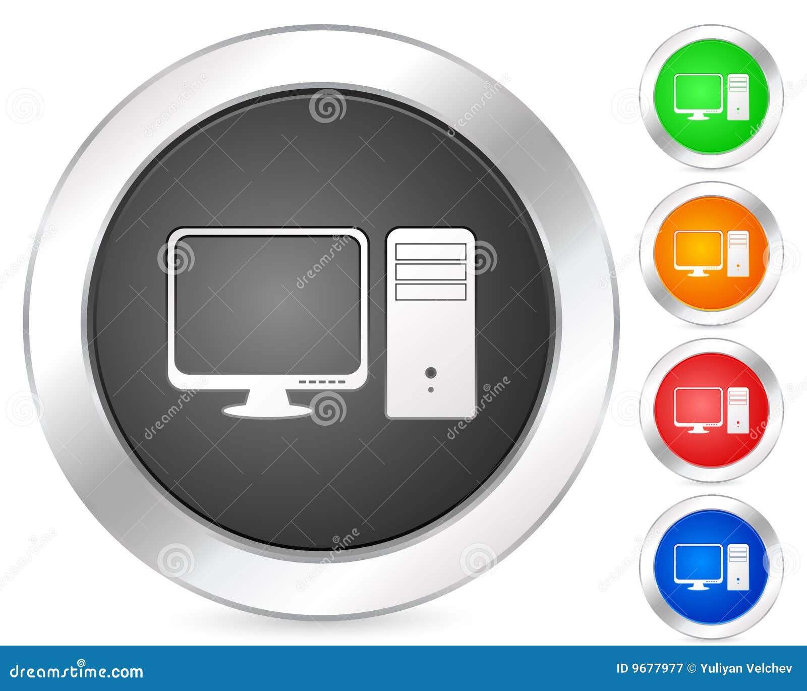 Het Pictogram Van De Computer Vector Illustratie - Illustration of ...