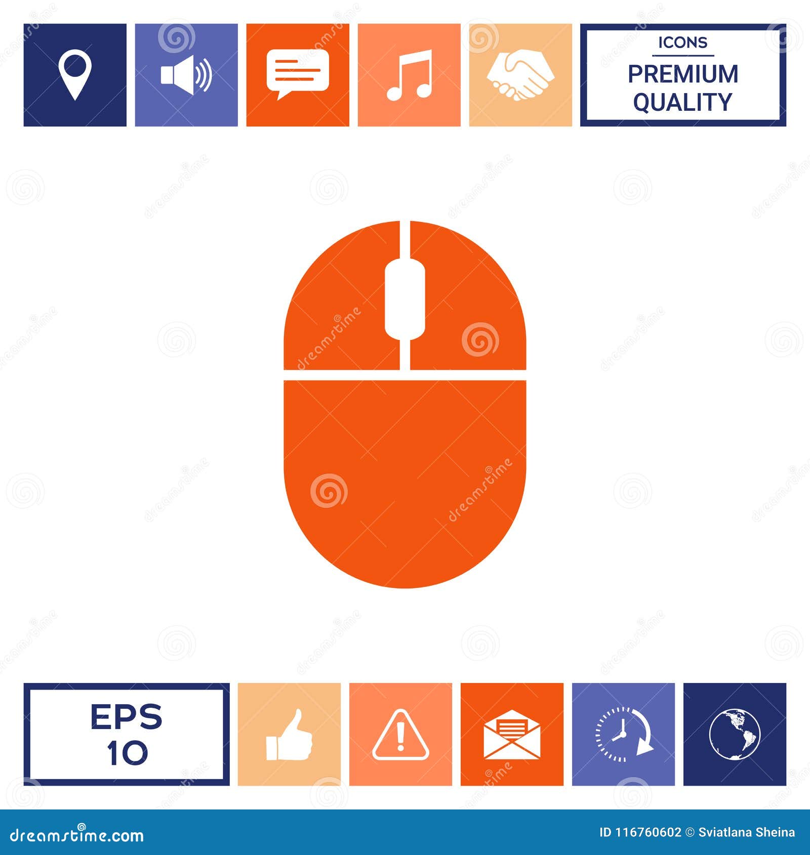 Het Pictogram Van De Computermuis Vector Illustratie - Illustration of ...
