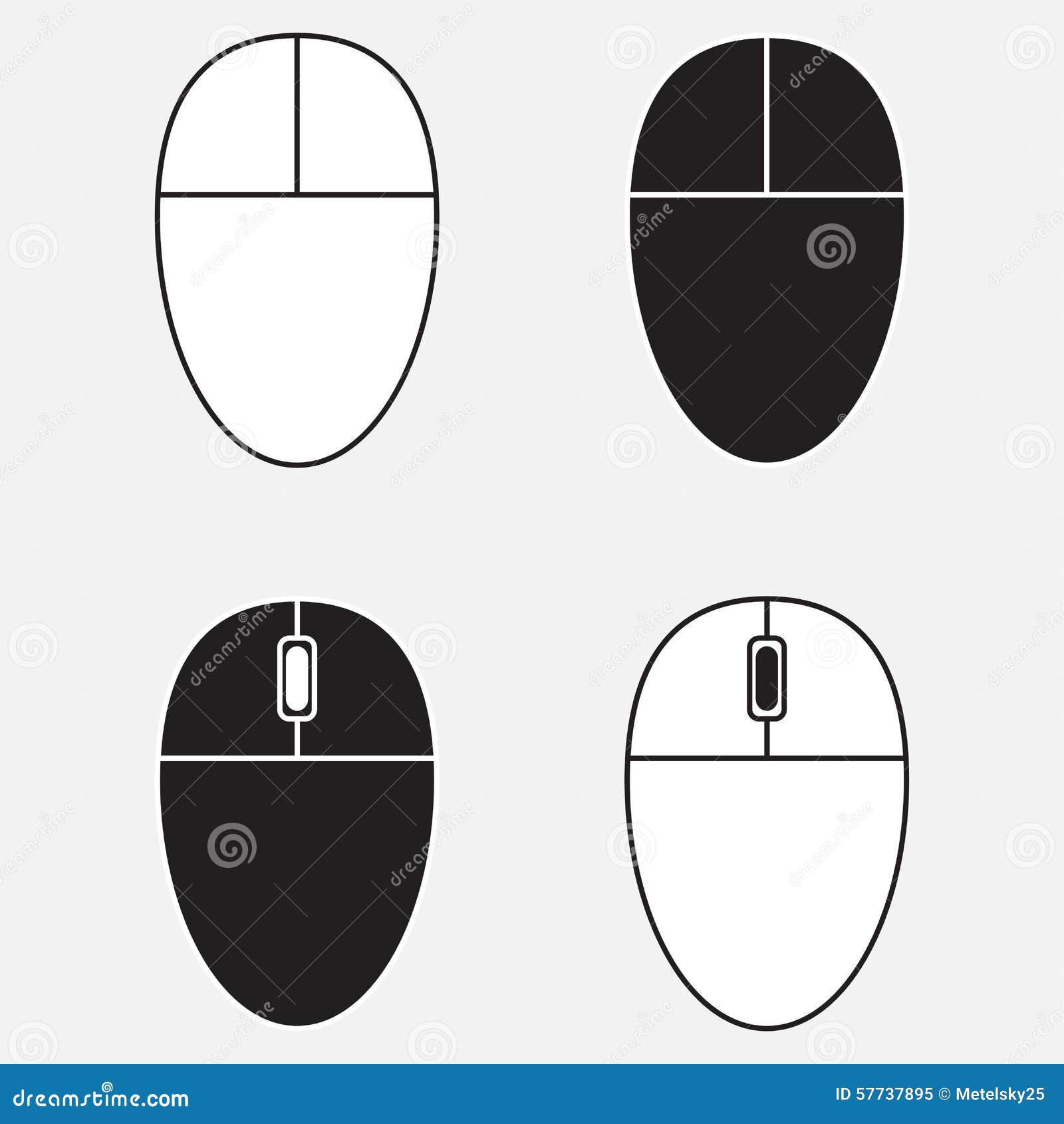 Het Pictogram Van De Computermuis Vector Illustratie Vector Illustratie ...