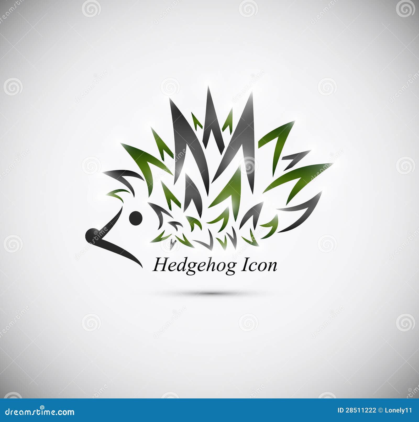 Het pictogram van de egel vector illustratie. Illustration of eenvoudig ...