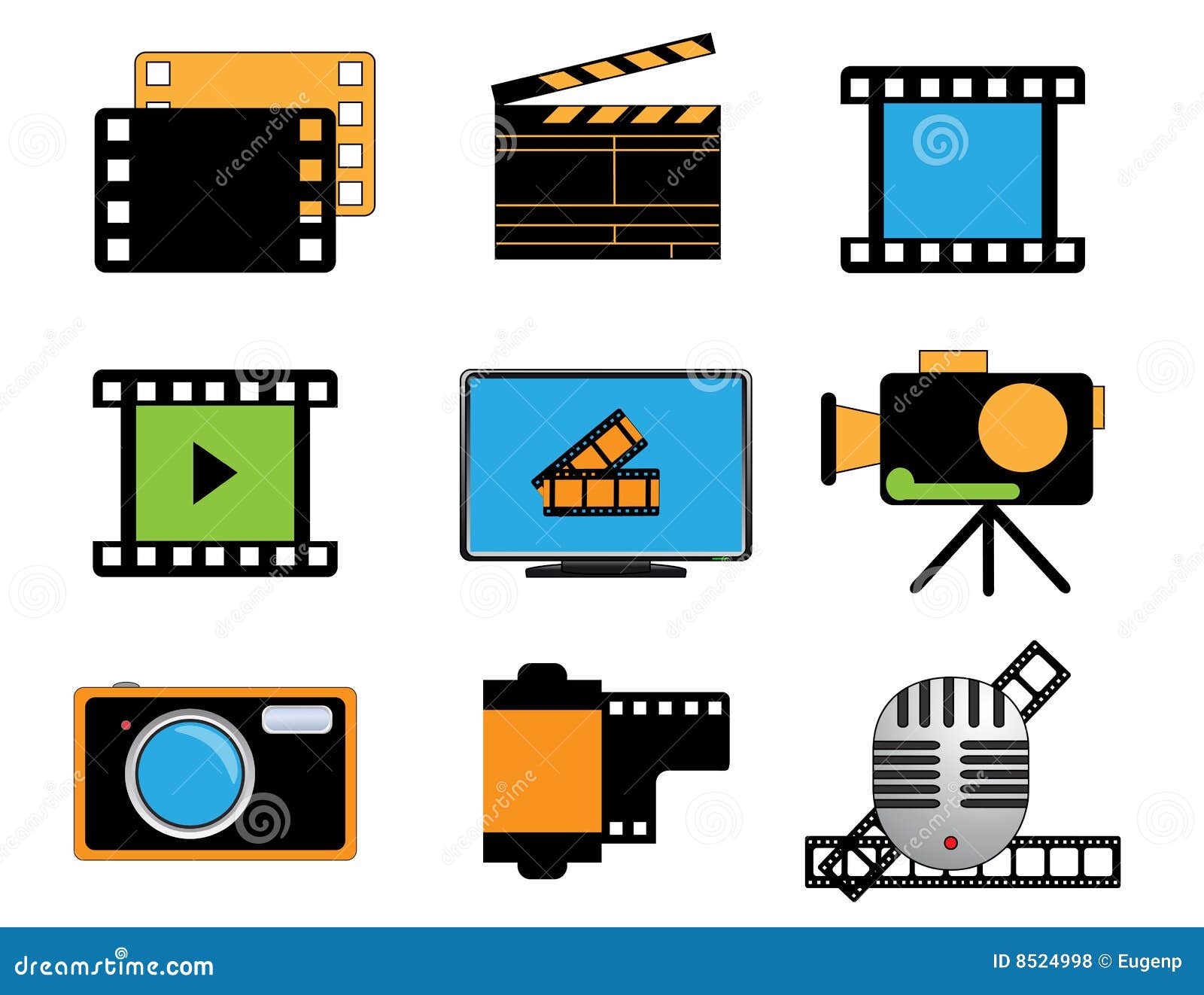 Het pictogram van de film vector illustratie. Illustration of ...