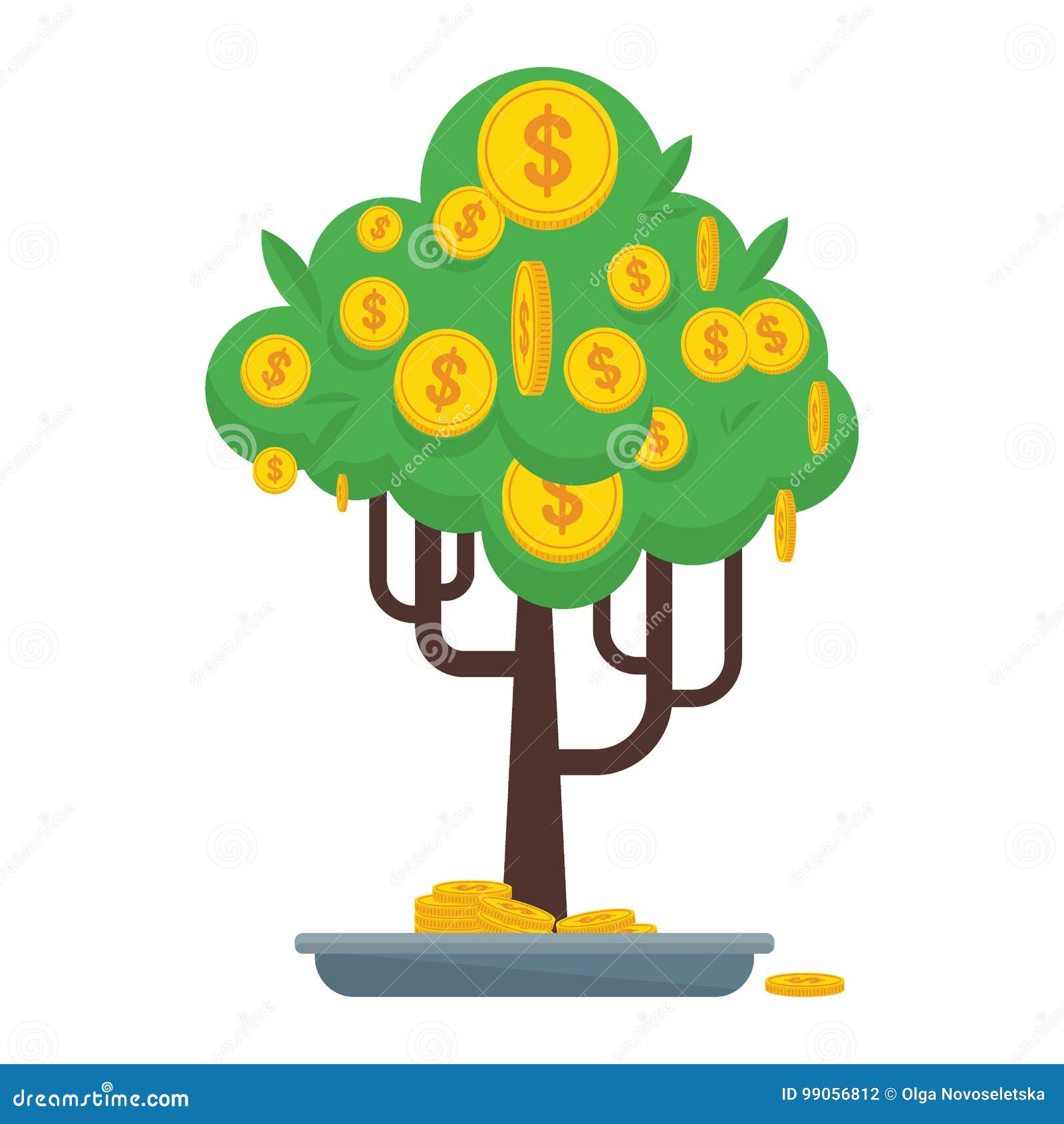 Het Pictogram Van De Geldboom Vector Illustratie - Illustration of ...