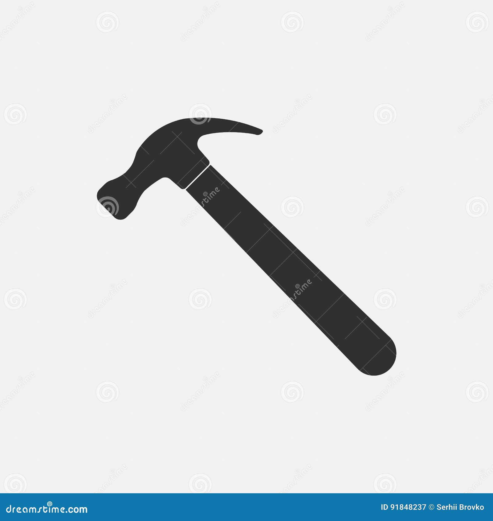 Het pictogram van de hamer vector illustratie. Illustration of ...