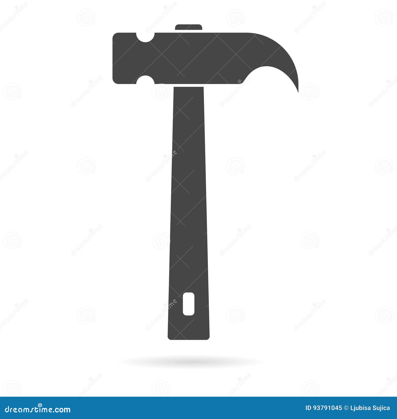 Het pictogram van de hamer vector illustratie. Illustration of koppel ...