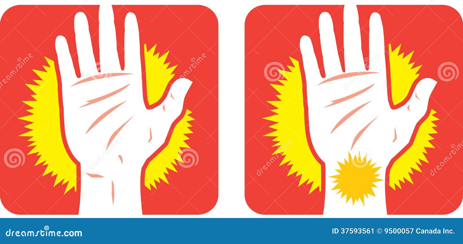 Het Pictogram Van De Handpijn Vector Illustratie - Illustration of ...