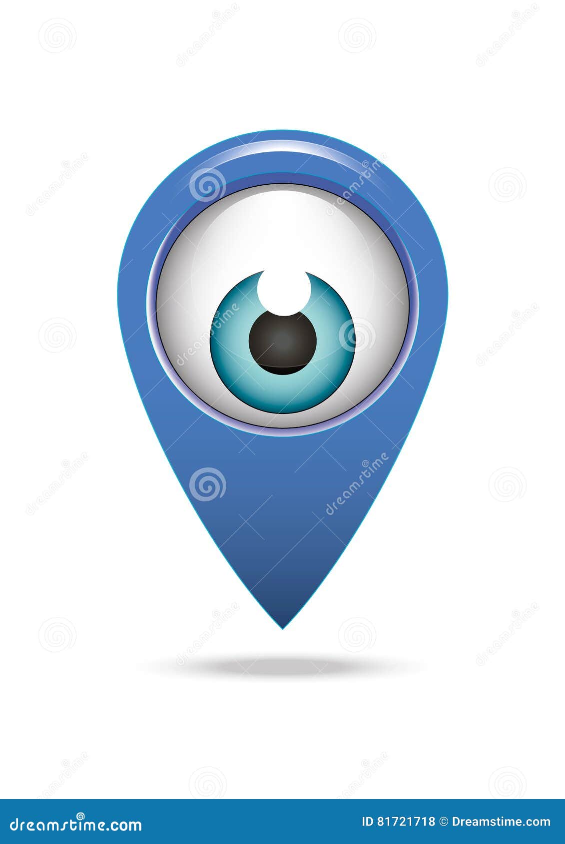 Het Pictogram Van De Kaartwijzer, Oog Stock Illustratie - Illustration ... Het Pictogram Van De Kaartwijzer, Oog Stock Illustratie - Illustration ...