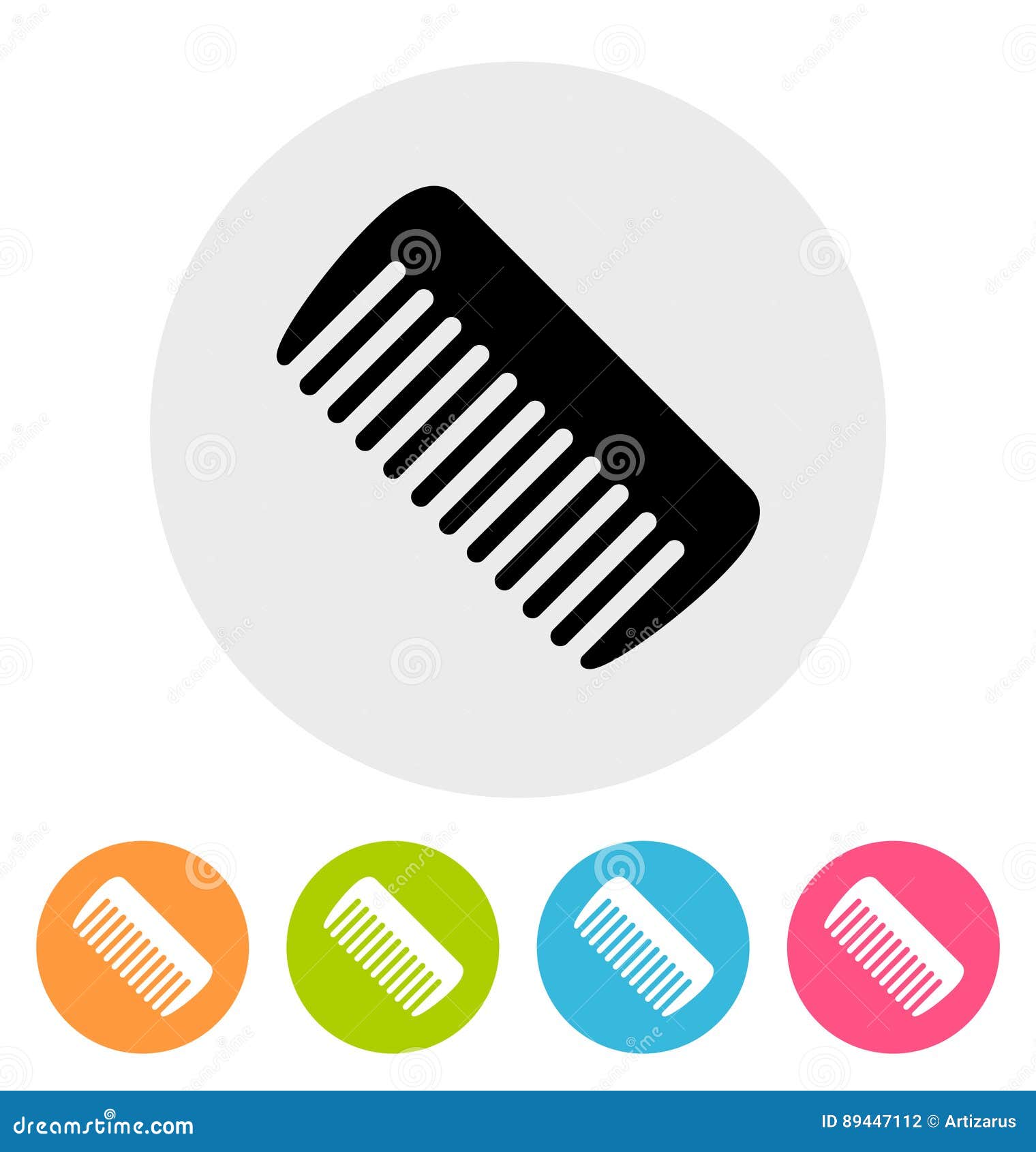 Het pictogram van de kam vector illustratie. Illustration of pictogram ...