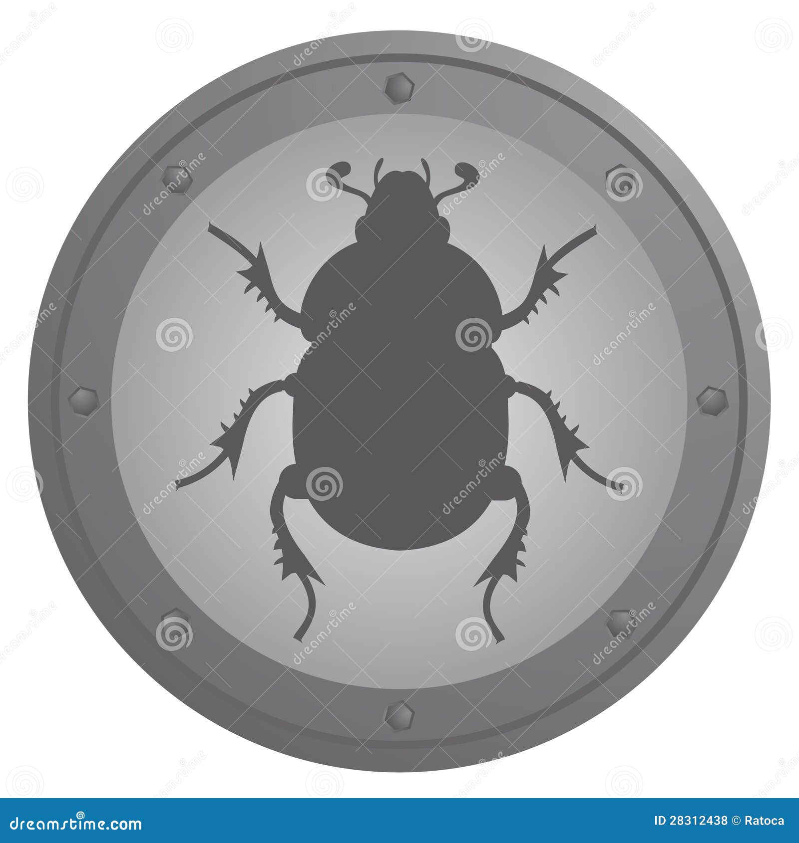 Het pictogram van de kever vector illustratie. Illustration of dier ...