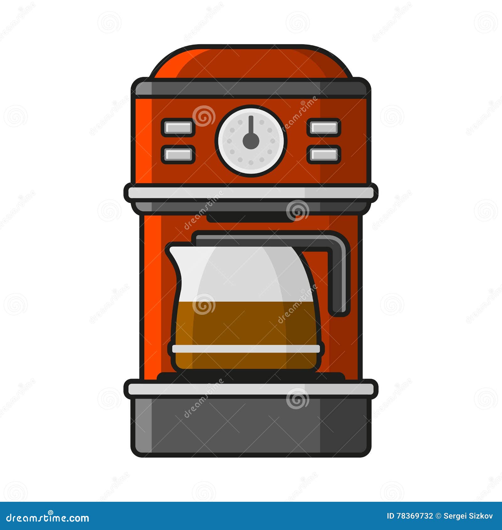 Het Pictogram Van De Koffiemachine Vector Vector Illustratie ...