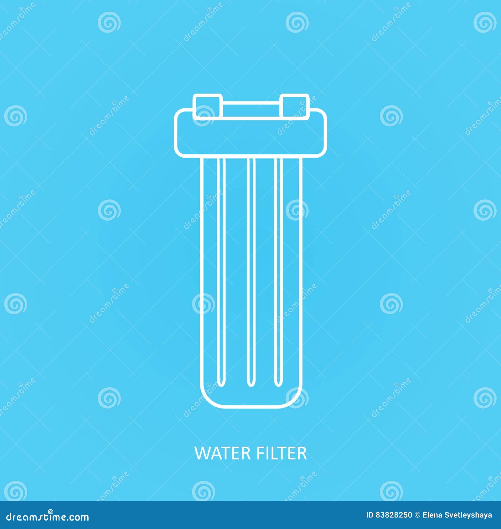 Het Pictogram Van De Leidingwaterfilter Vector Illustratie ...