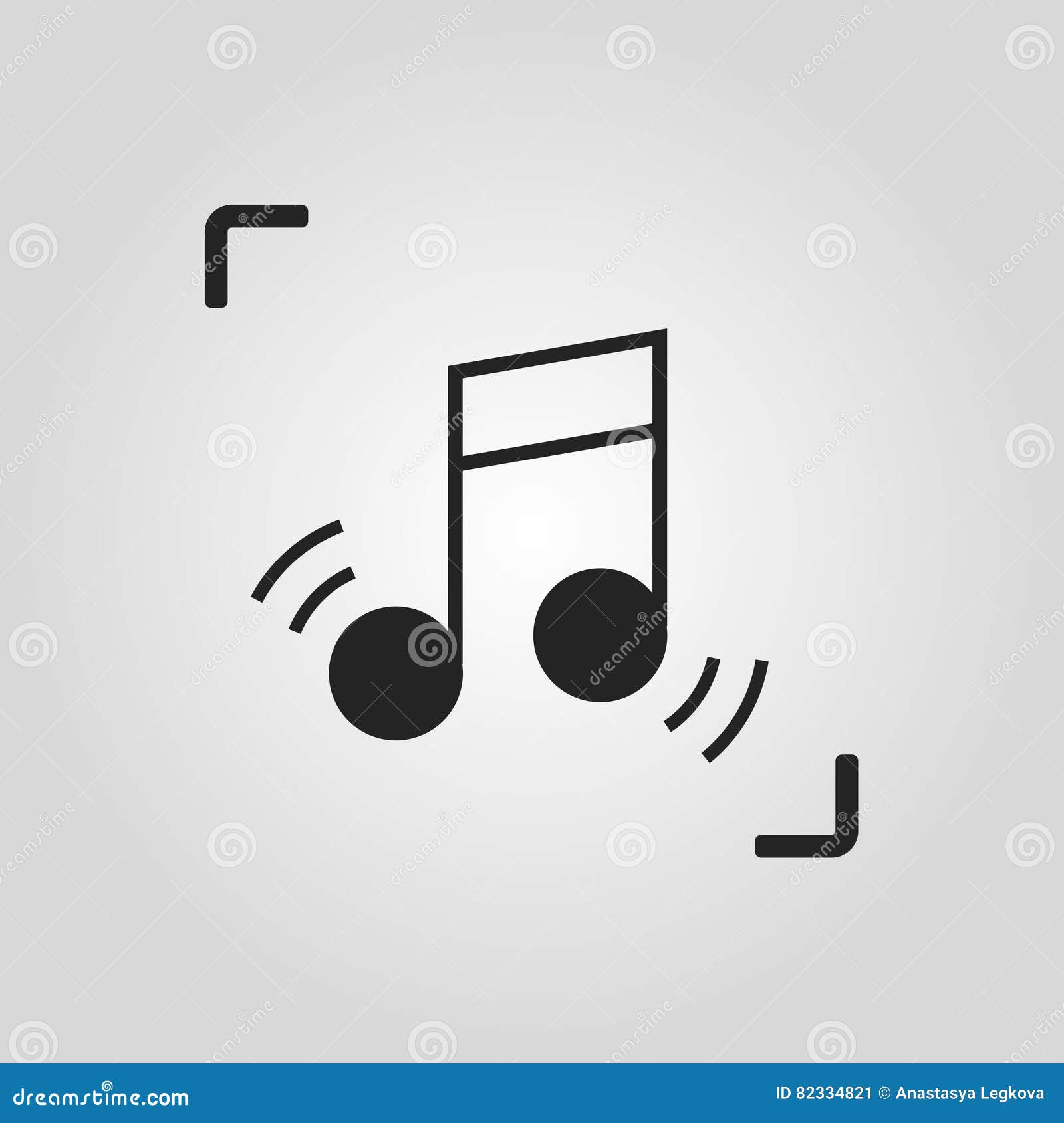 Het Pictogram Van De Muzieknota - Vector Vector Illustratie ...