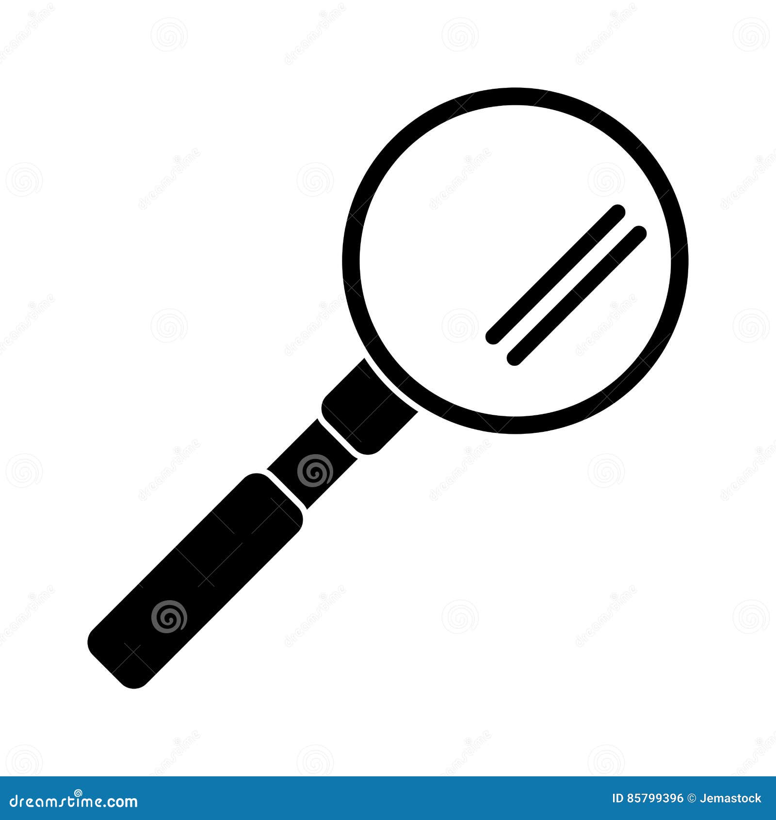 Het Pictogram Van De Onderzoeks Loupe Studie Vector Illustratie ...