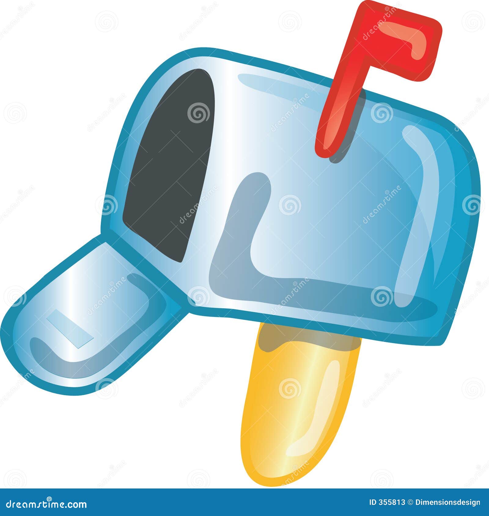 Het pictogram van de post vector illustratie. Illustration of vlag - 355813