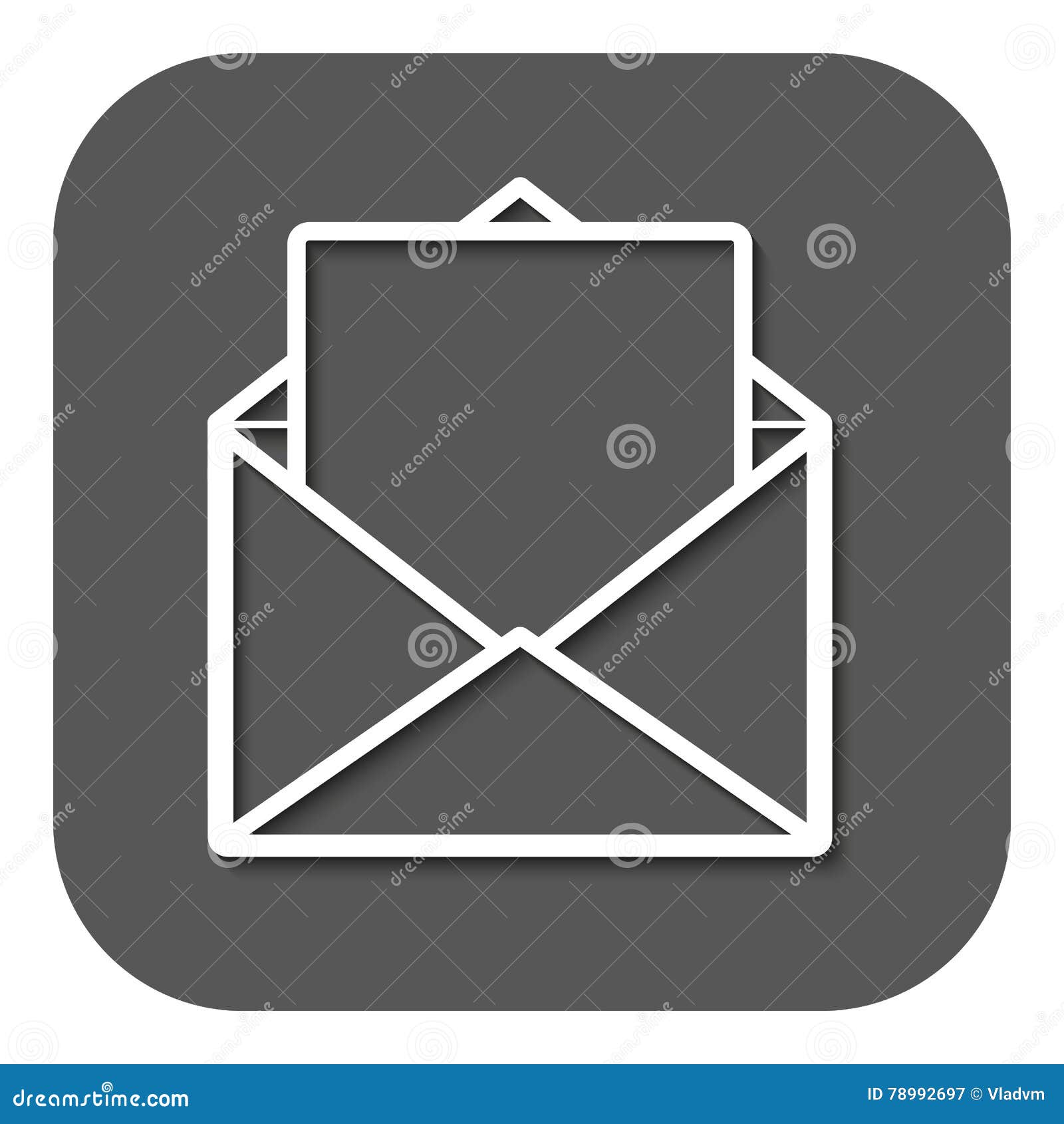 Het Pictogram Van De Post Een Vector Open Envelopsymbool Vector ...