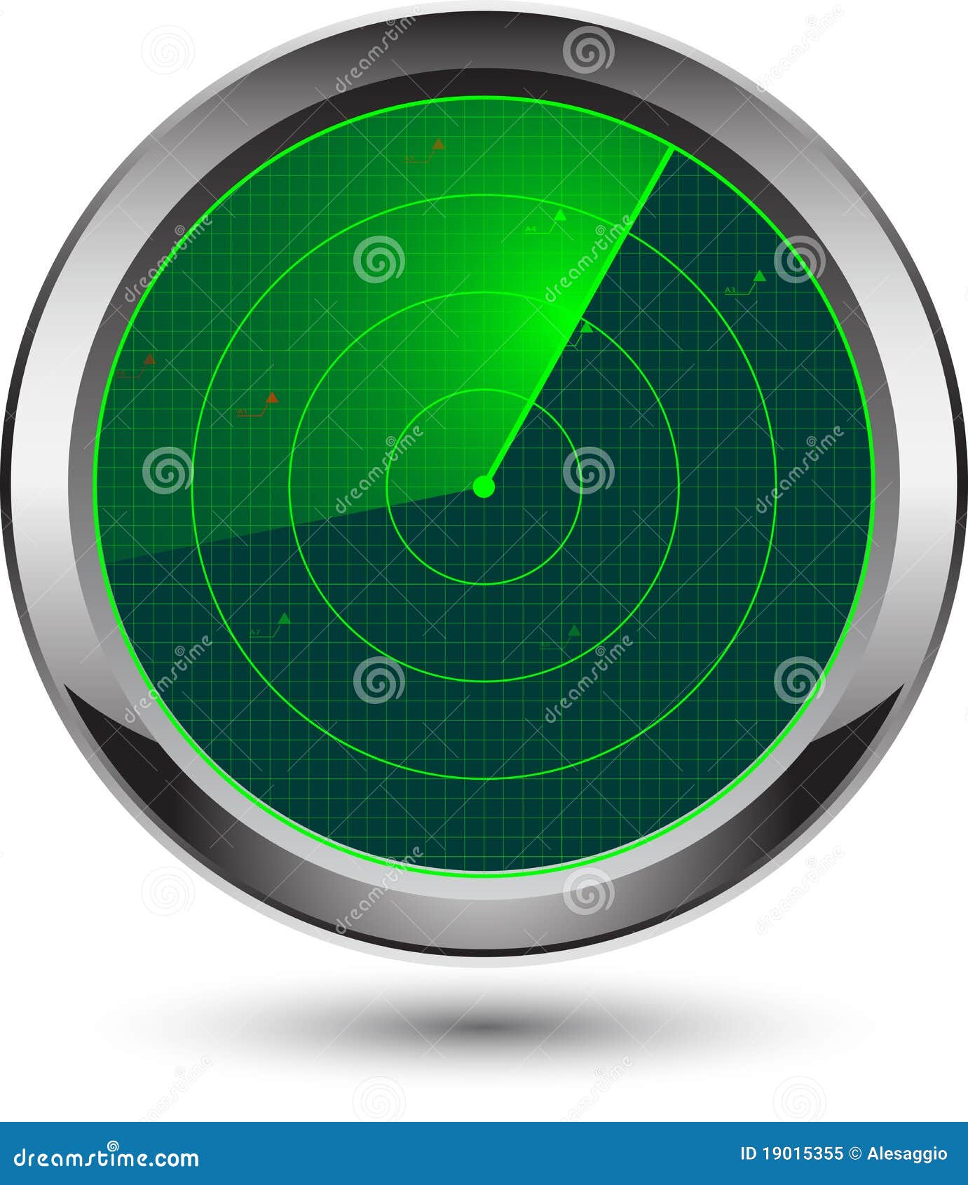 Het pictogram van de radar vector illustratie. Illustration of militair ...