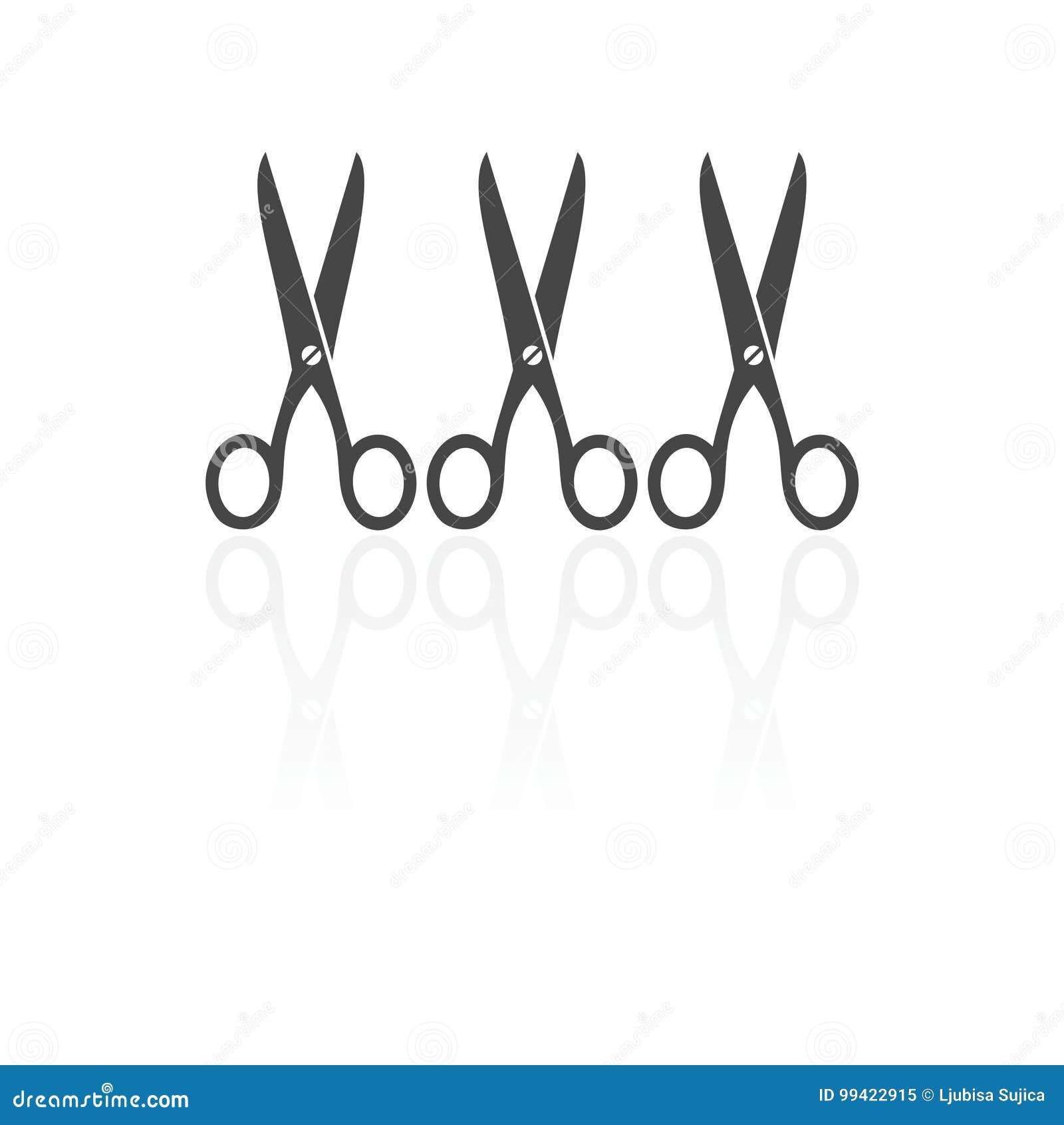 Het Pictogram Van De Schaar Vector Illustratie - Illustration of delen ...