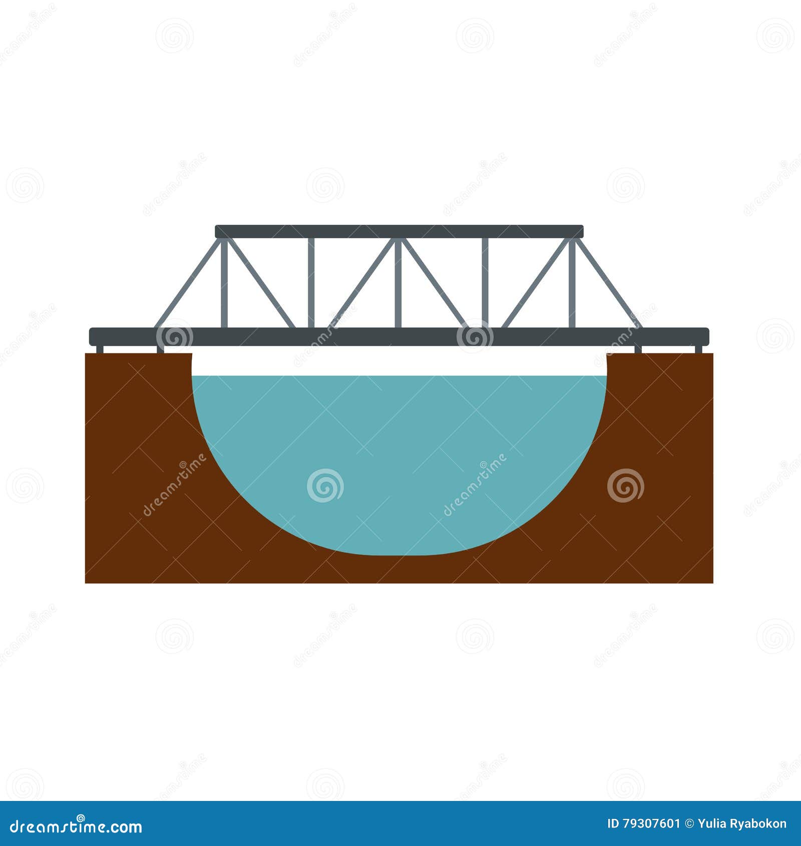 Het Pictogram Van De Spoorbrug Vector Illustratie - Illustration of ...