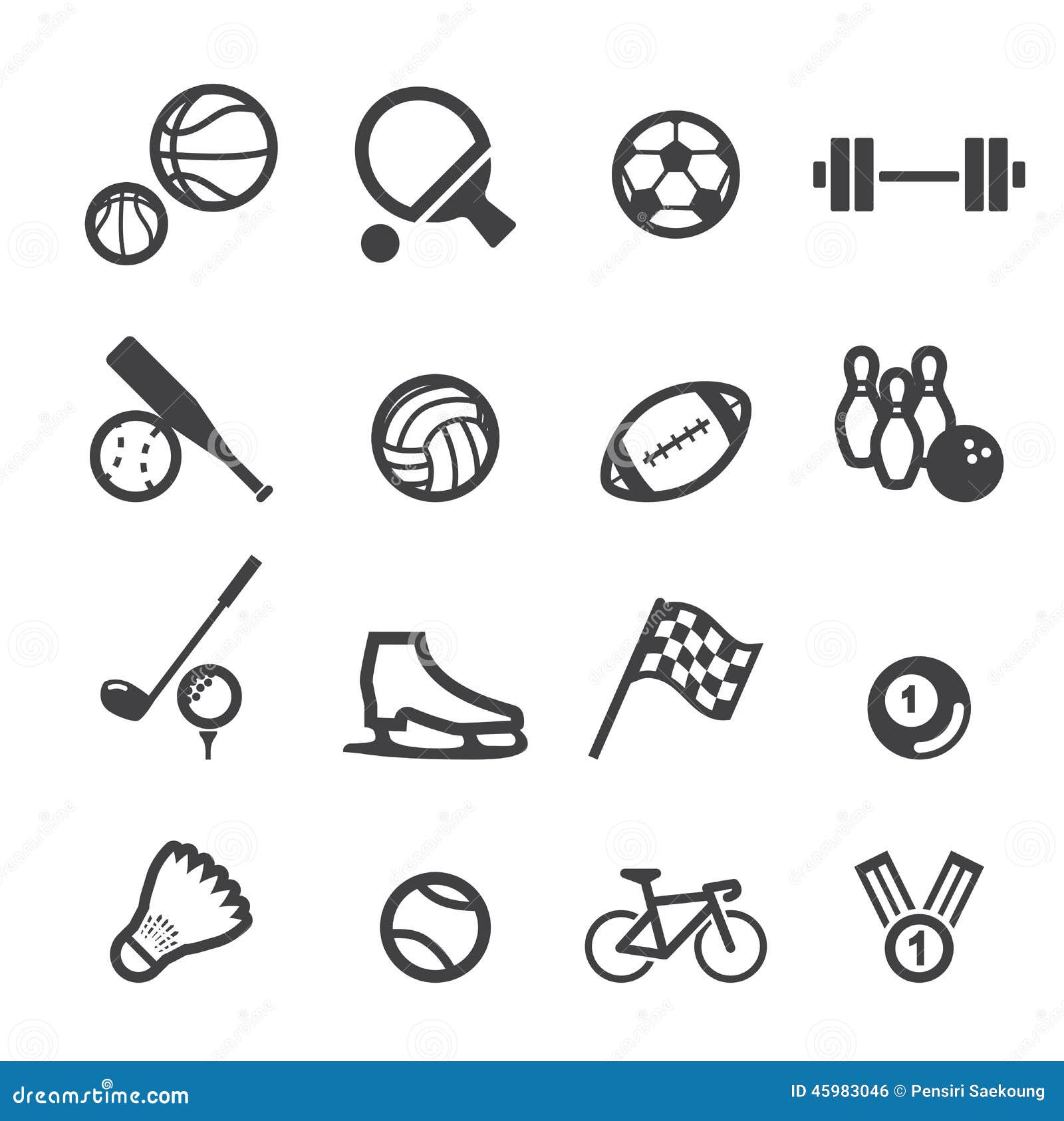 Het pictogram van de sport vector illustratie. Illustration of kegelen ...