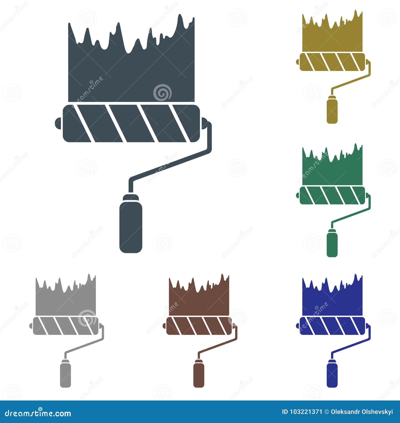 Het Pictogram Van De Verfrol Vector Illustratie - Illustration of huis ...