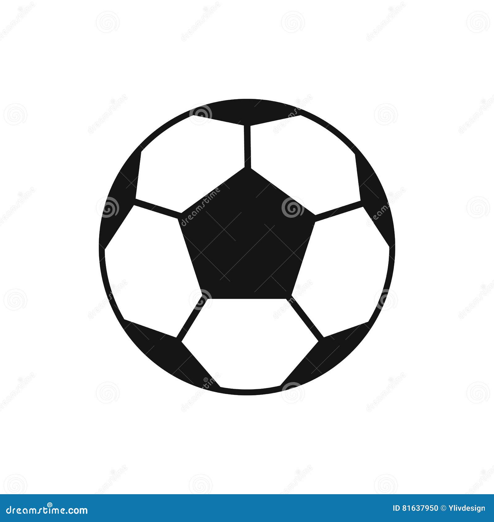 Het Pictogram Van De Voetbalbal, Eenvoudige Stijl Vector Illustratie ... Het Pictogram Van De Voetbalbal, Eenvoudige Stijl Vector Illustratie ...