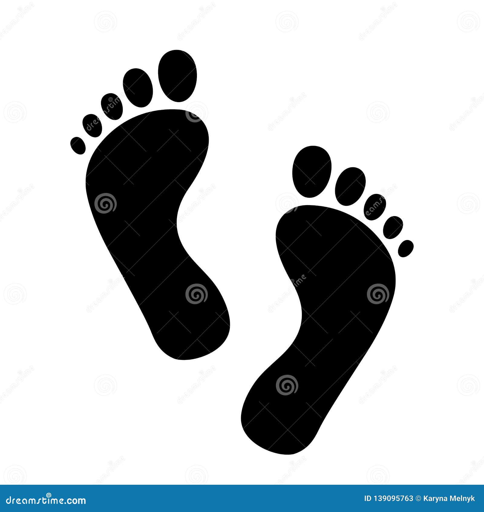 Het Pictogram Van De Voetstap Vector Illustratie Vector Illustratie ...