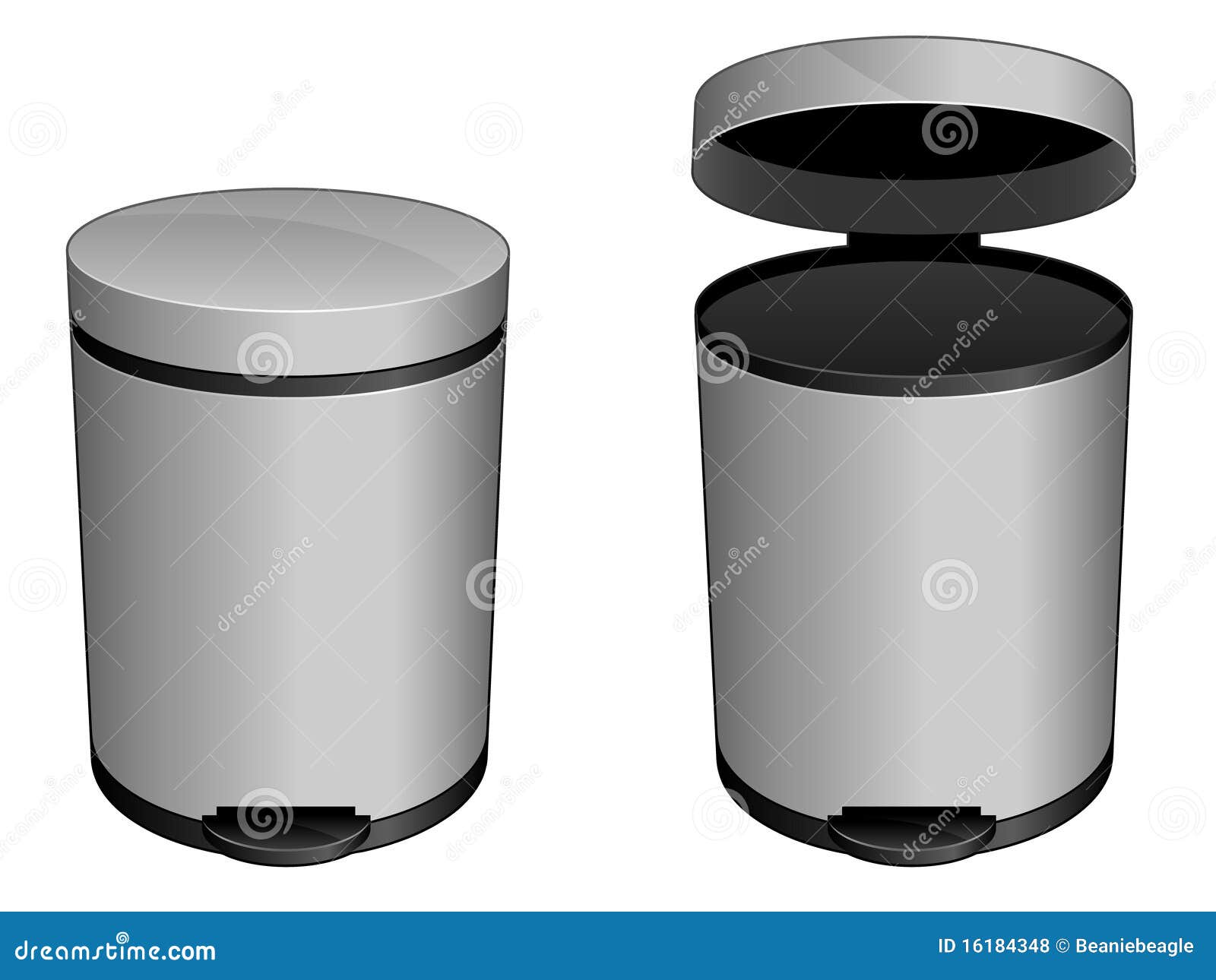 Het Pictogram Van De Vuilnisbak Vector Illustratie - Illustration of ...