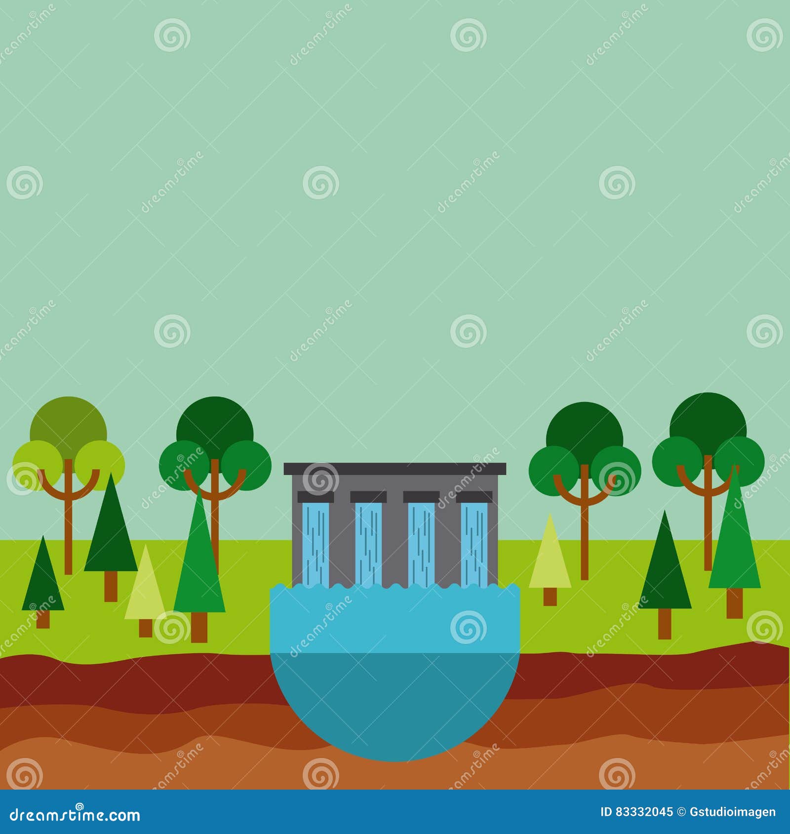 Het Pictogram Van De Waterdam Stock Illustratie - Illustration of nave ...