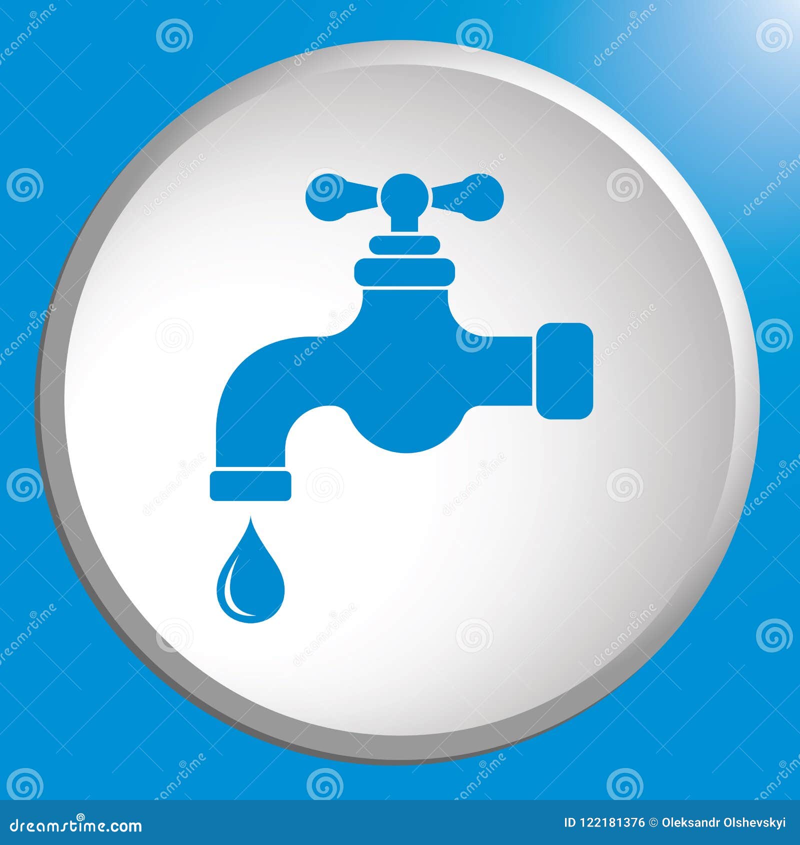 Het Pictogram Van De Waterkraan Vector Illustratie - Illustration of ...
