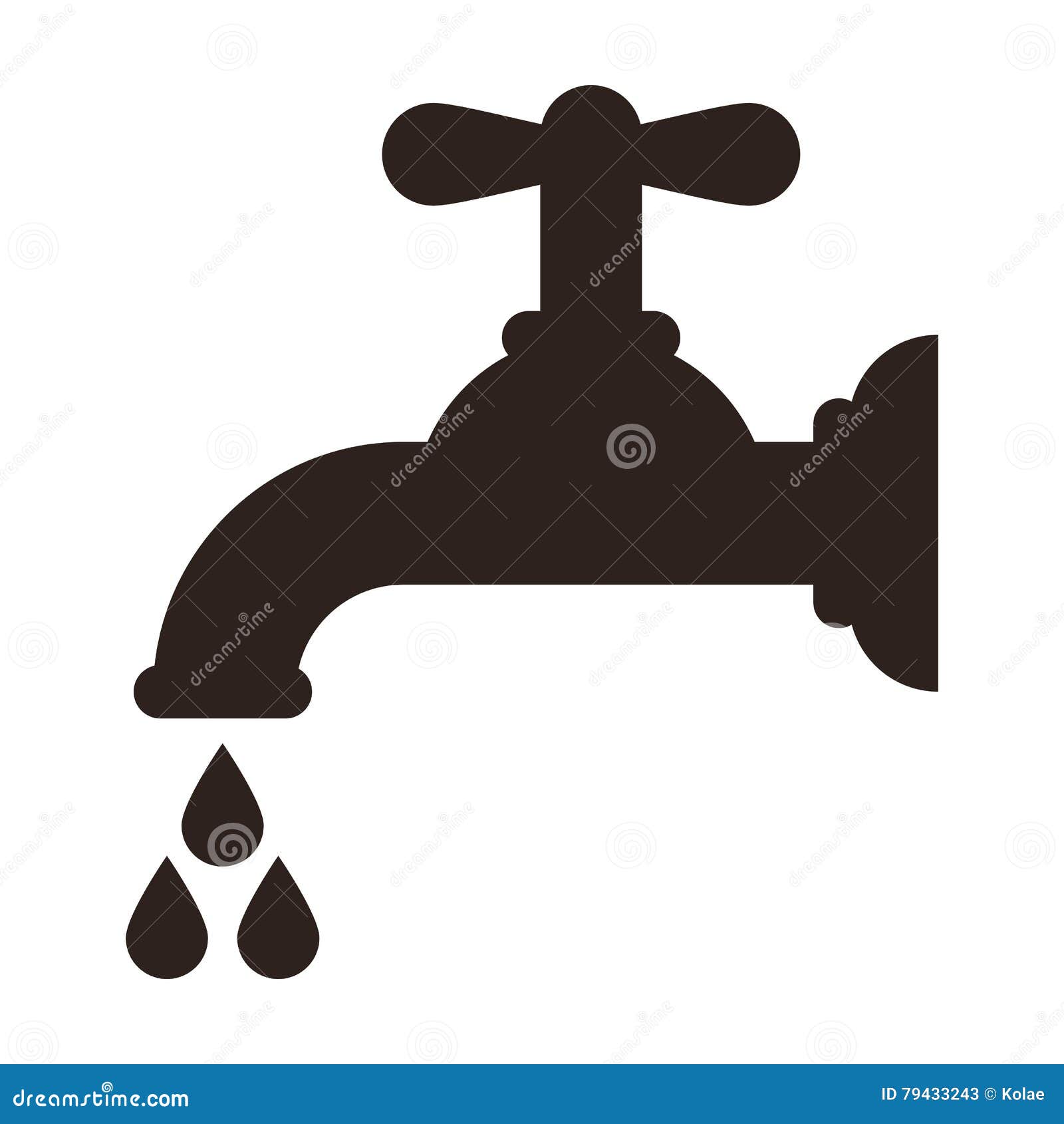Het Pictogram Van De Waterkraan Vector Illustratie - Illustration of ...